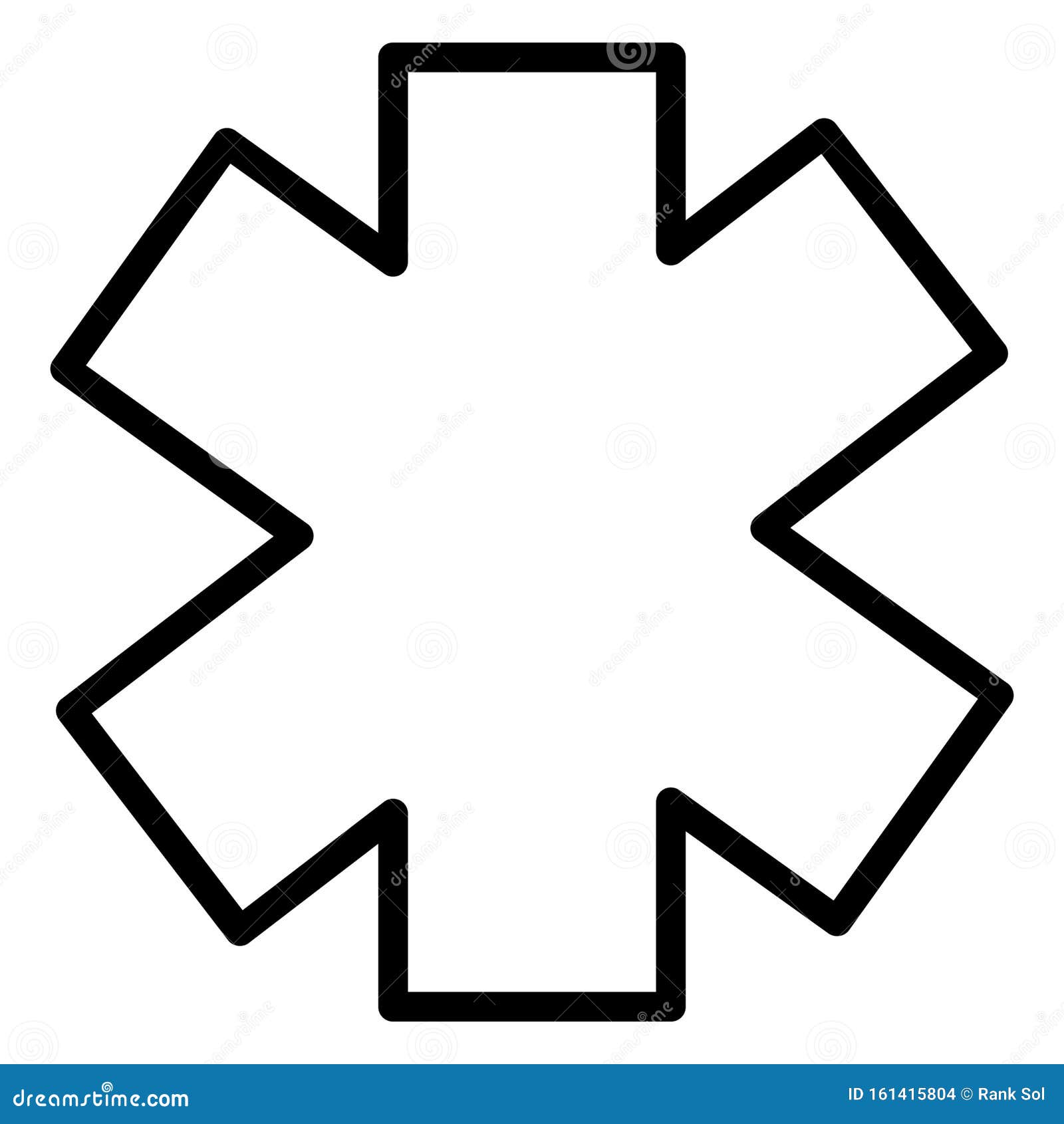 Star of Life Isolated Vector Icon that Can Be Easily Modified or Edit ...