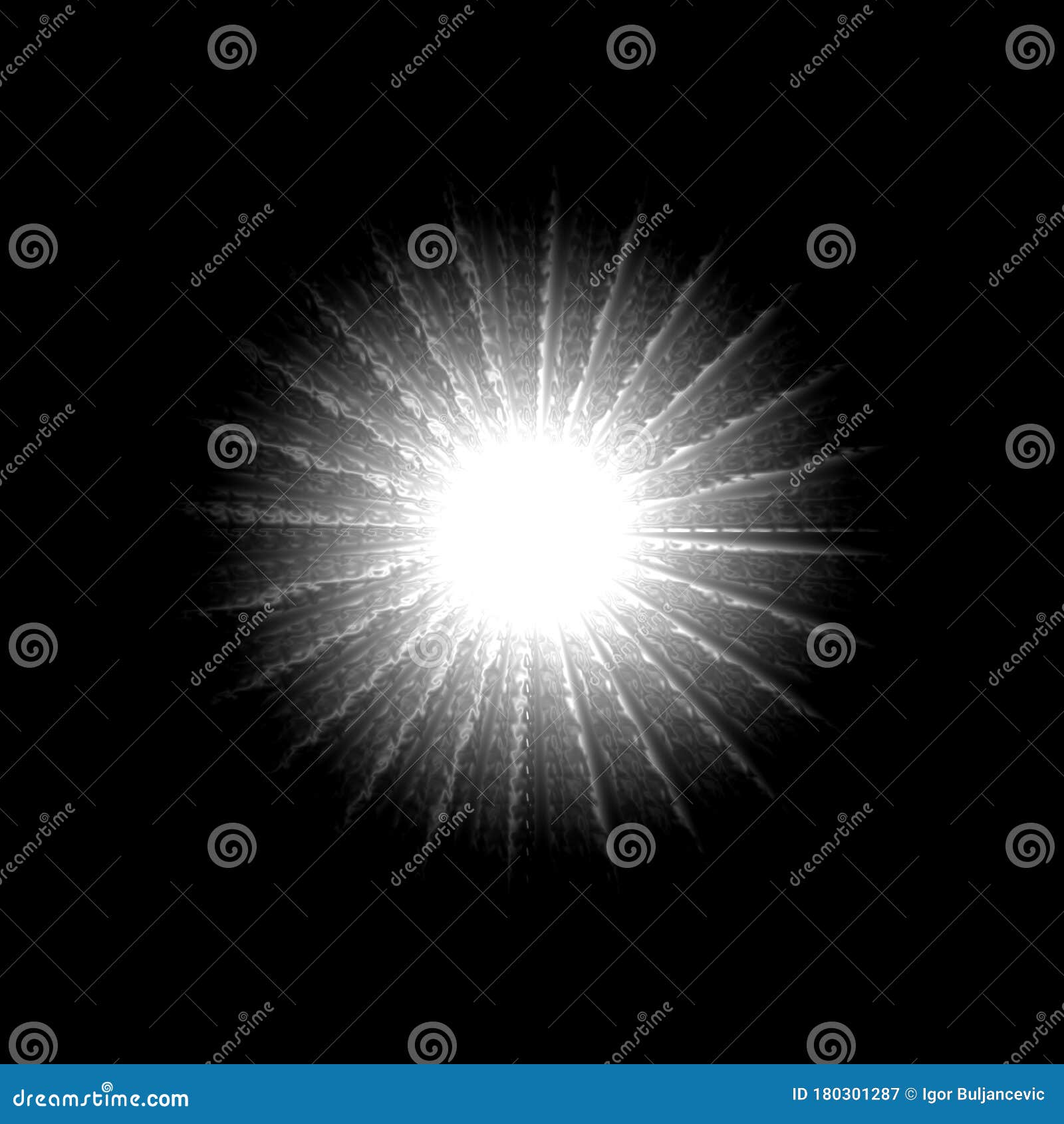 Starburst Explosion With Rays. Abstract Fractal Star Background ...