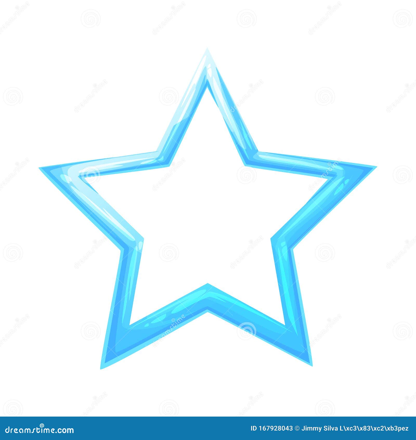 A Five-pointed Light Blue Star Stock Illustration - Illustration of ...