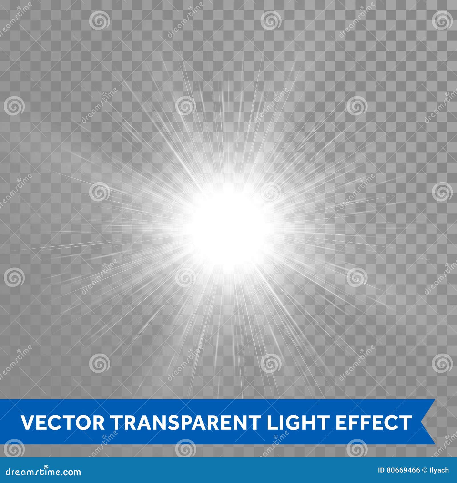 Star Light Outburst with Lens Flare Effect Stock Illustration ...