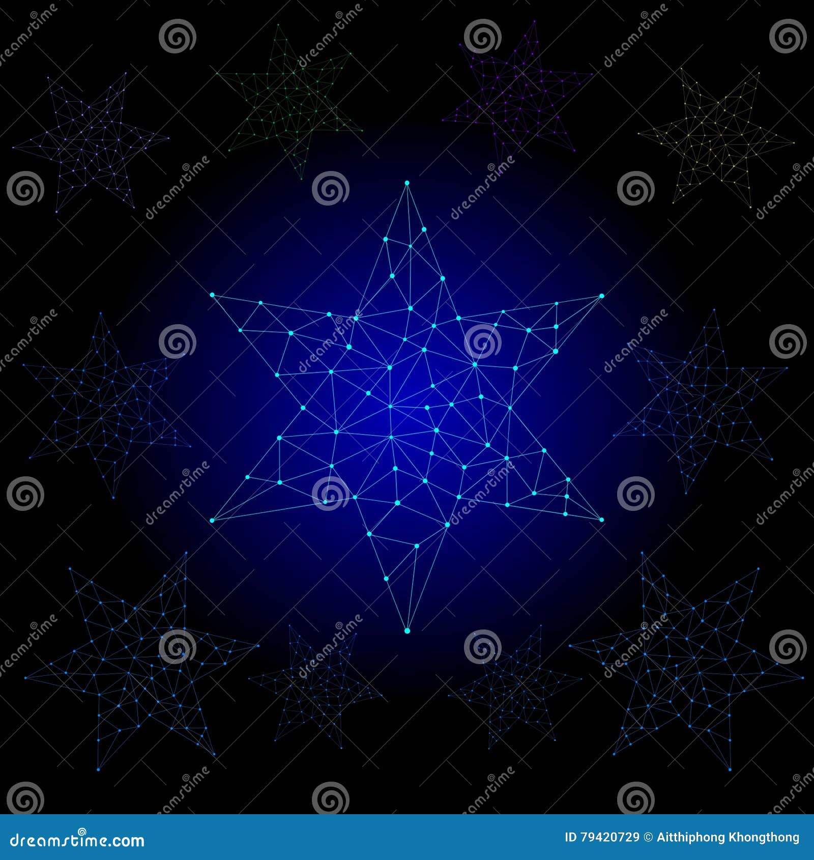 Star Light , Polygon Line, Abstract Vector Illustration Stock Vector ...