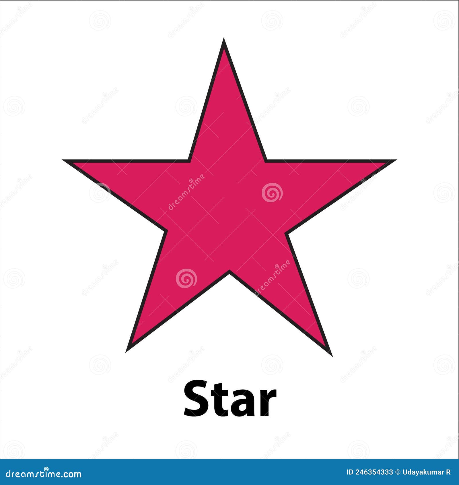 Star Light Red Color Vector Image Stock Vector - Illustration of ...