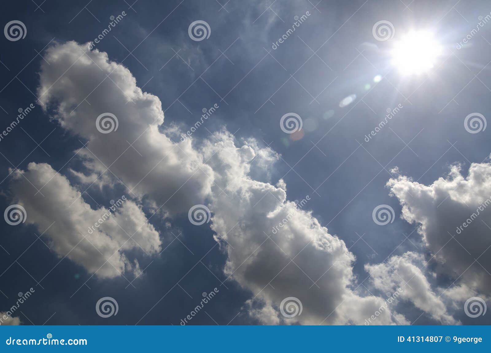 Star Like Sun Shining on the Blue Sky. Stock Image - Image of objects ...