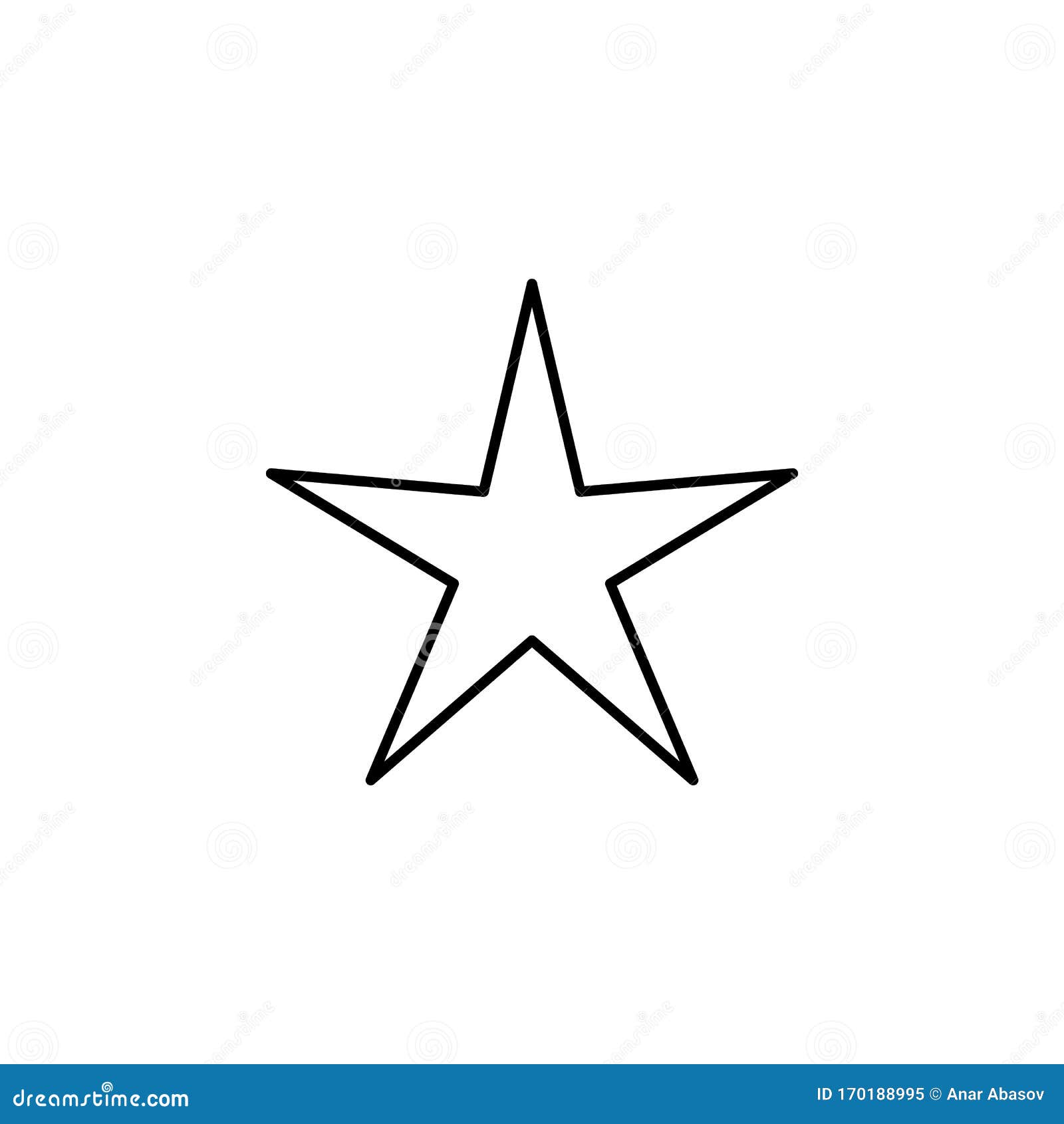 Star Line Icon. Element of Star Icon for Mobile Concept and Web Apps ...