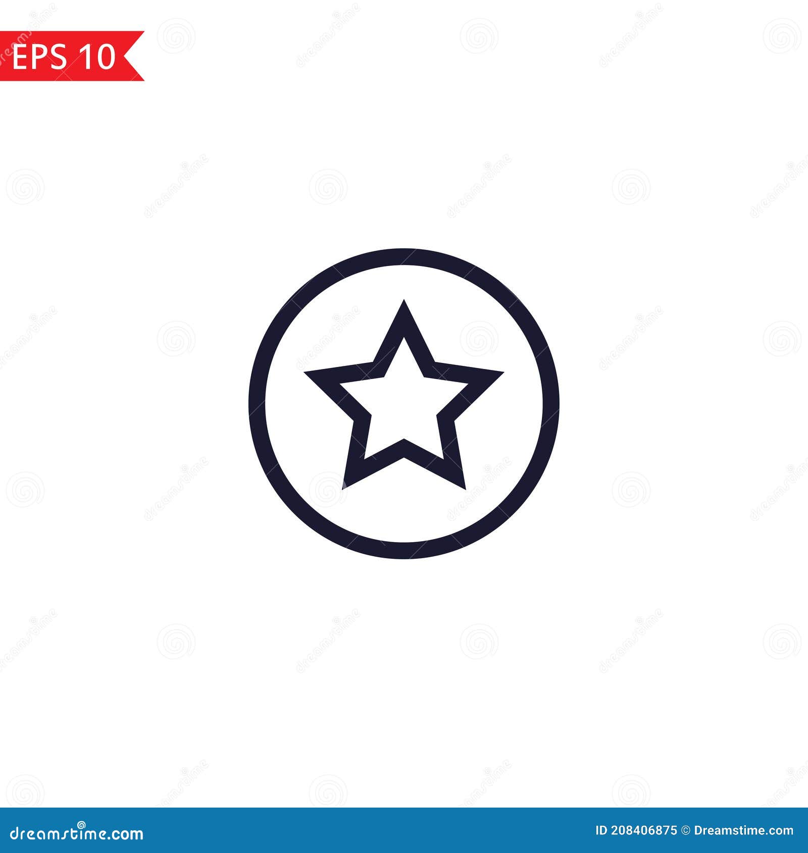 Star line web icon Vector stock vector. Illustration of silhouette ...