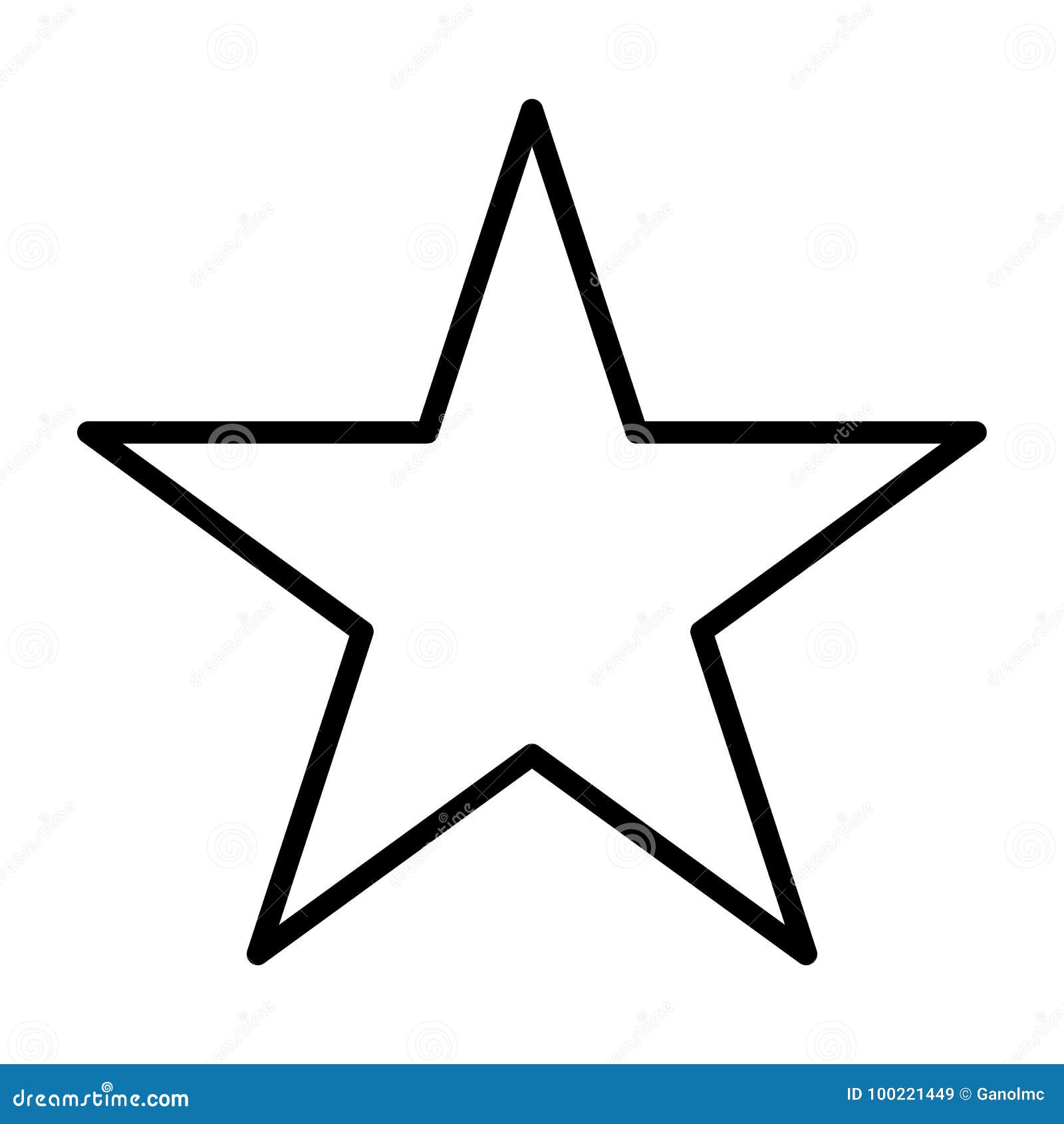 Star Line Icon. Vector Illustration Stock Vector - Illustration of draw ...