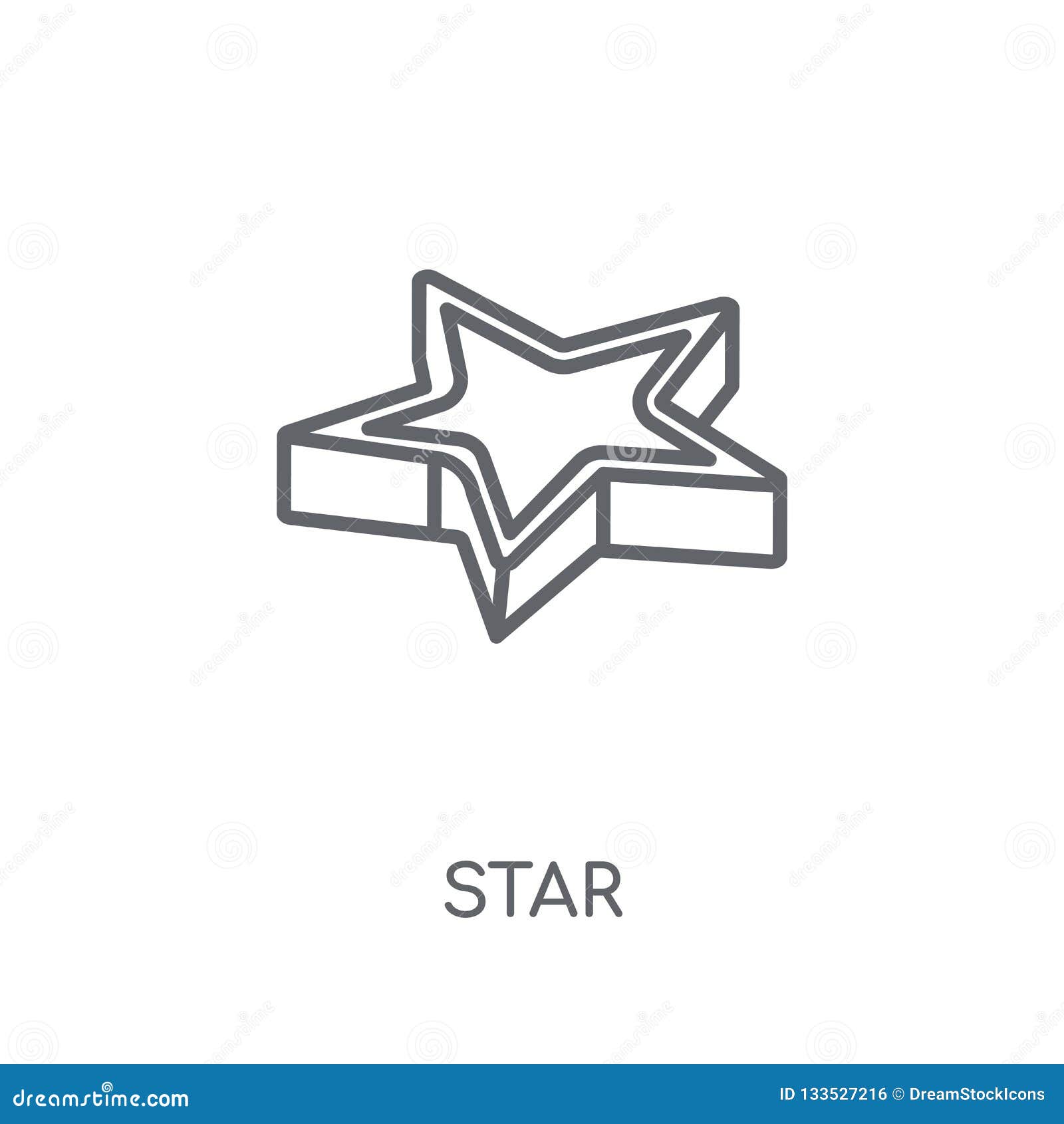 Star Linear Icon. Modern Outline Star Logo Concept on White Back Stock ...