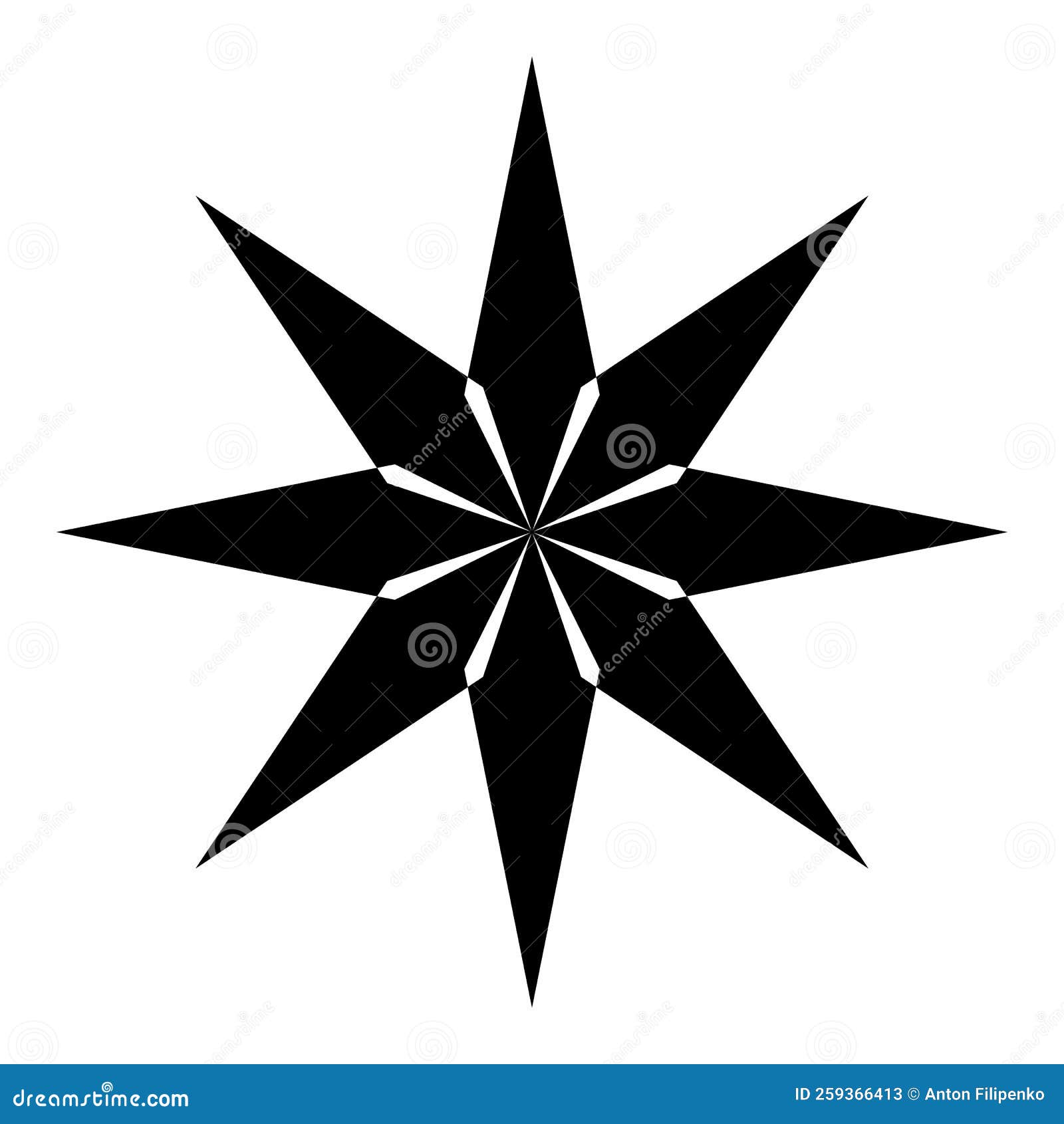 Star in lineart style stock vector. Illustration of silhouette - 259366413