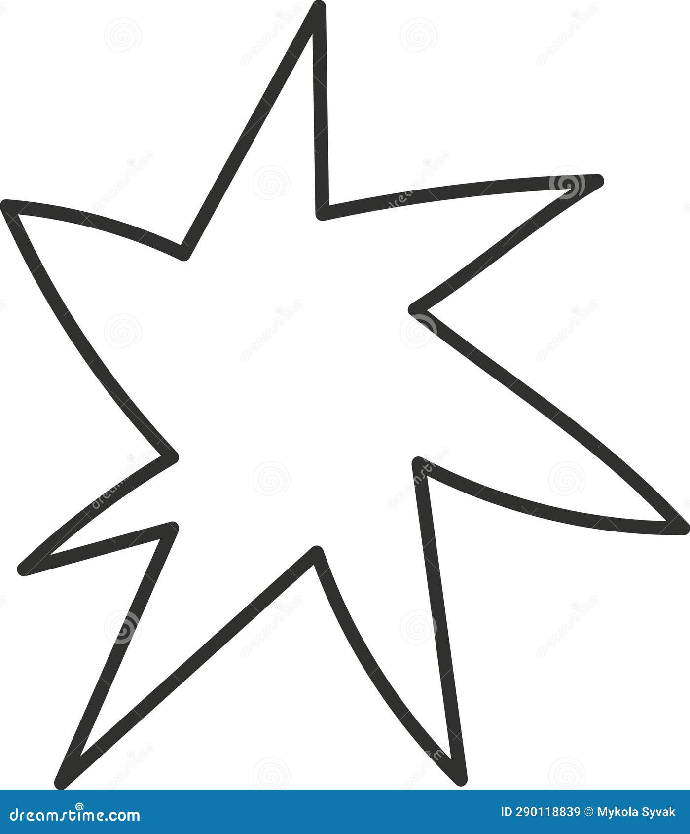 Star Lined Doodle stock vector. Illustration of design - 290118839