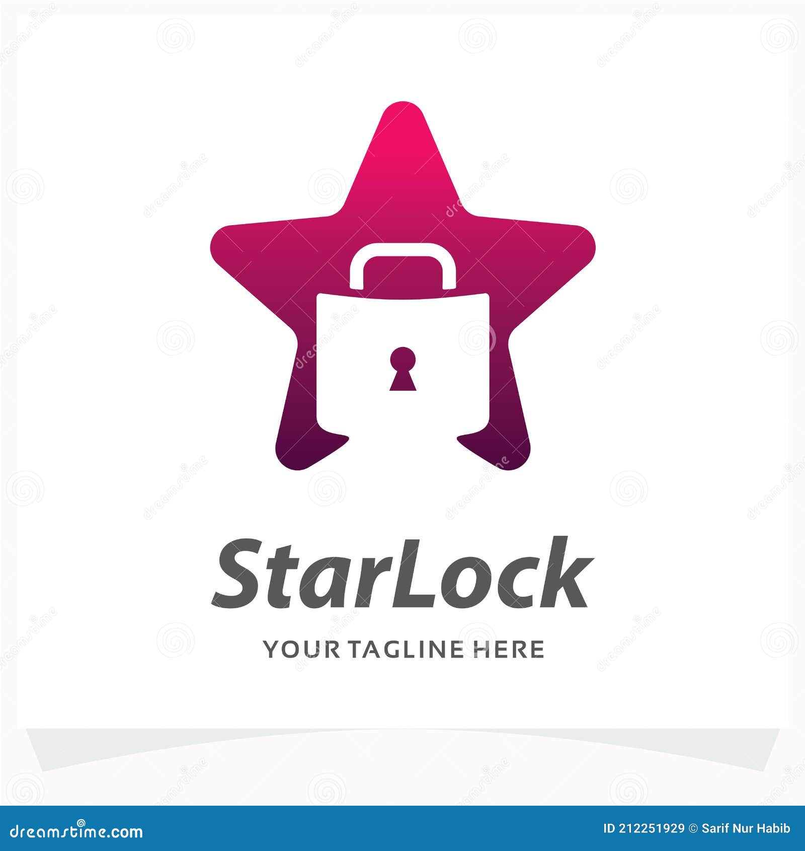 Star Lock Logo Design Template Stock Vector - Illustration of secure ...