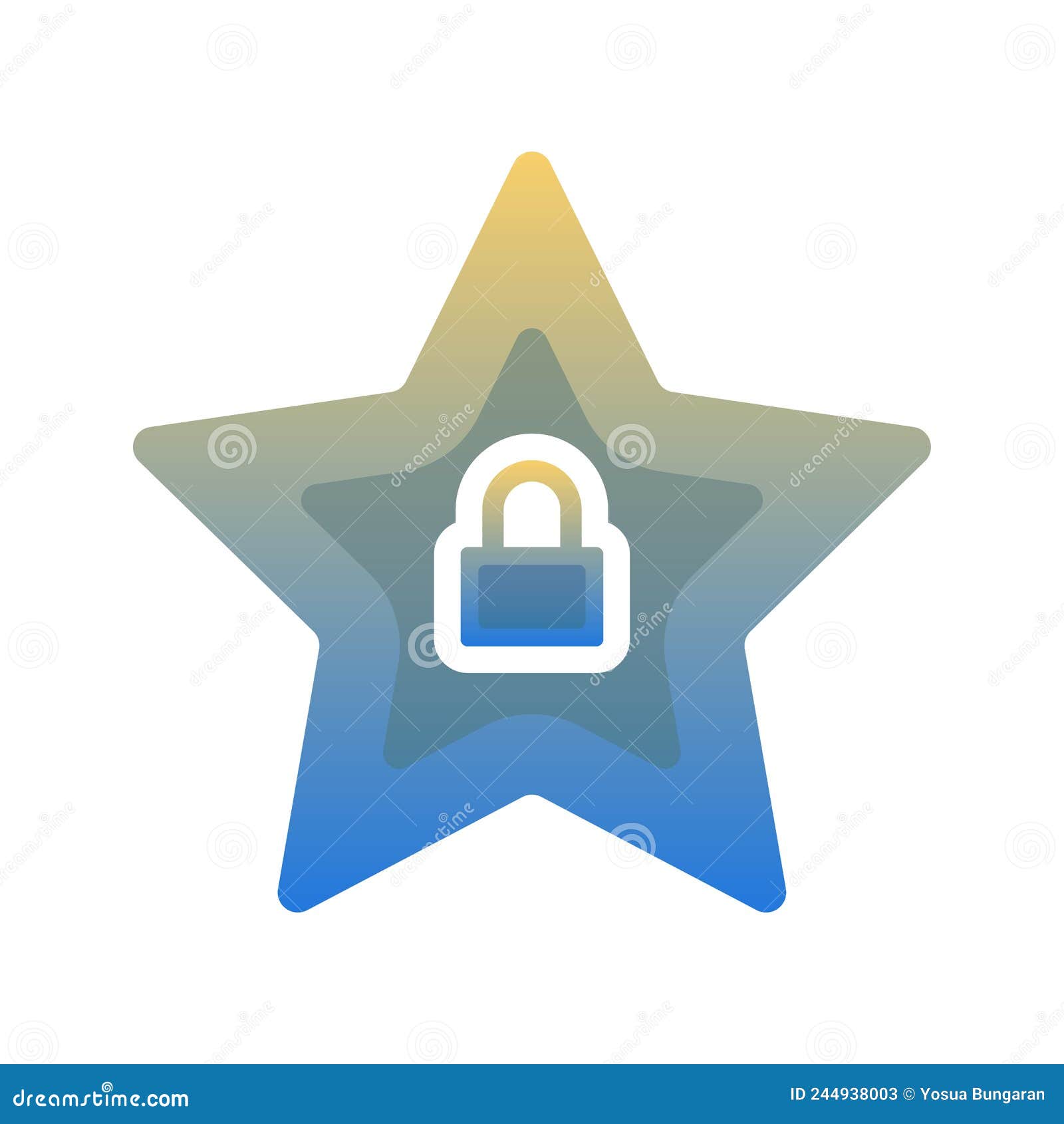Star Lock Logo Element Design Template Icon Stock Vector - Illustration ...
