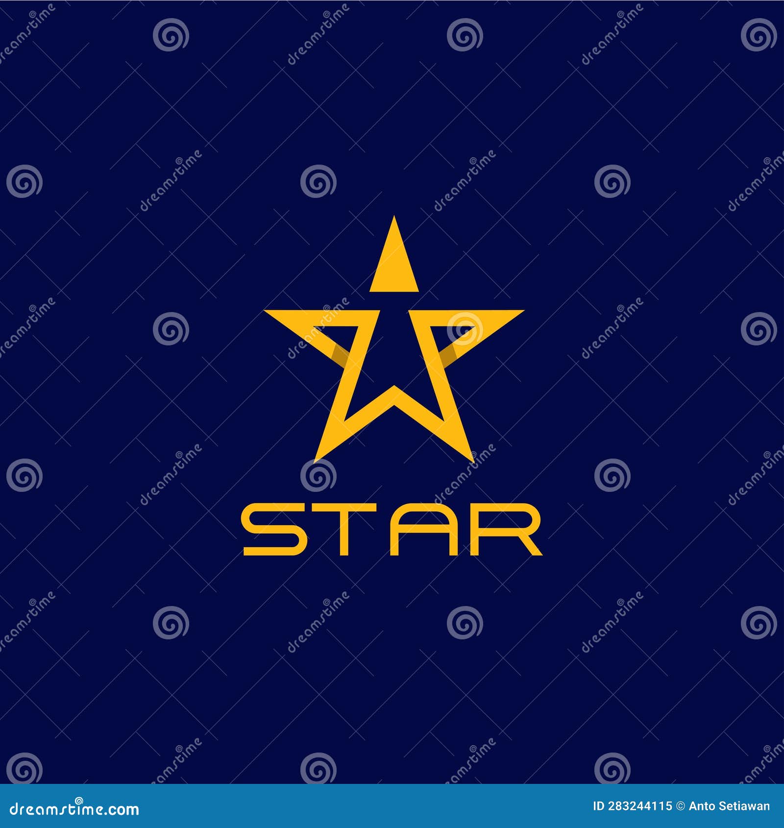Star Logo with Blue Background Stock Vector - Illustration of cartoon ...