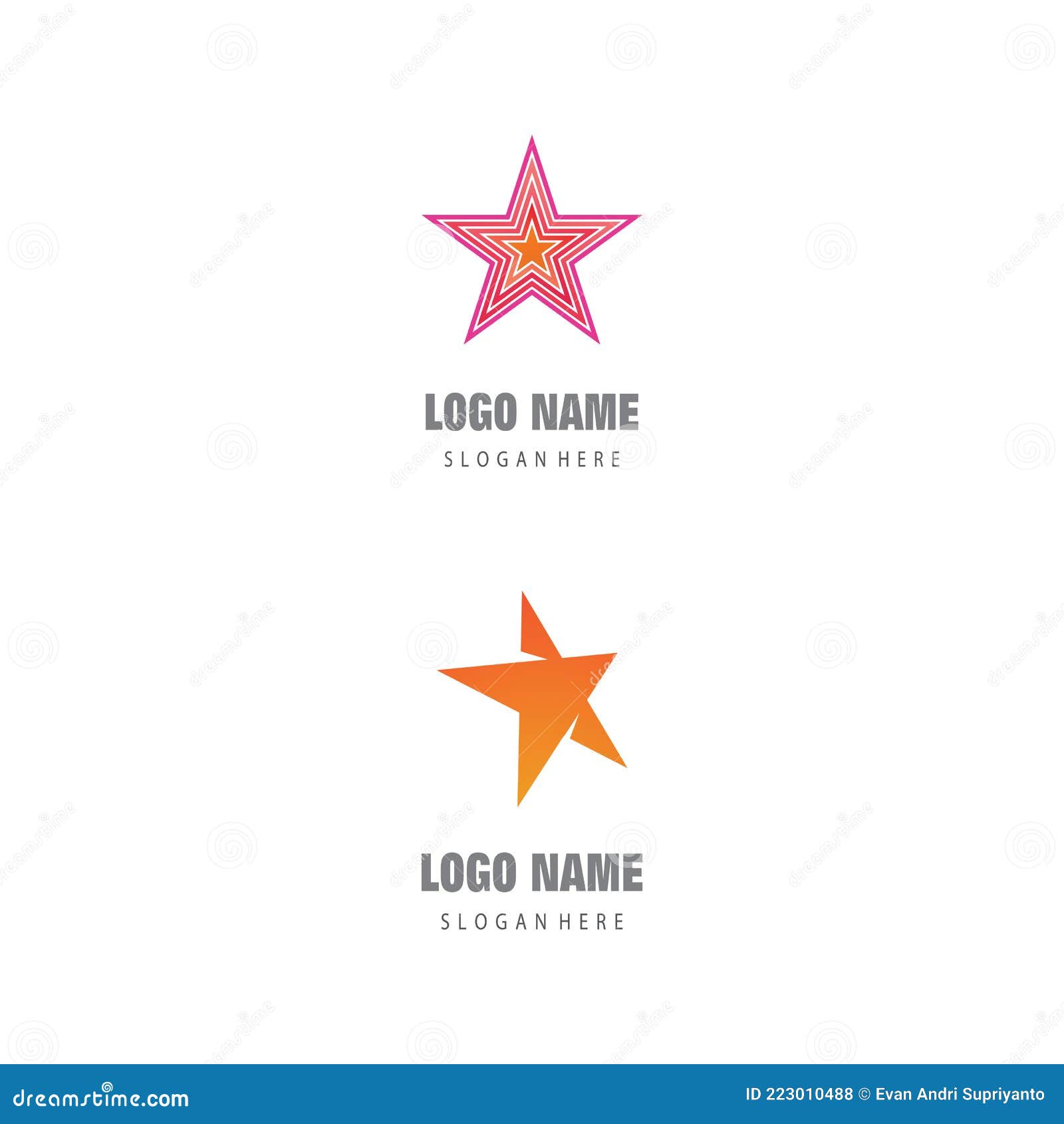 Star Logo Design / Emblem Logo Design Inspiration Stock Vector ...