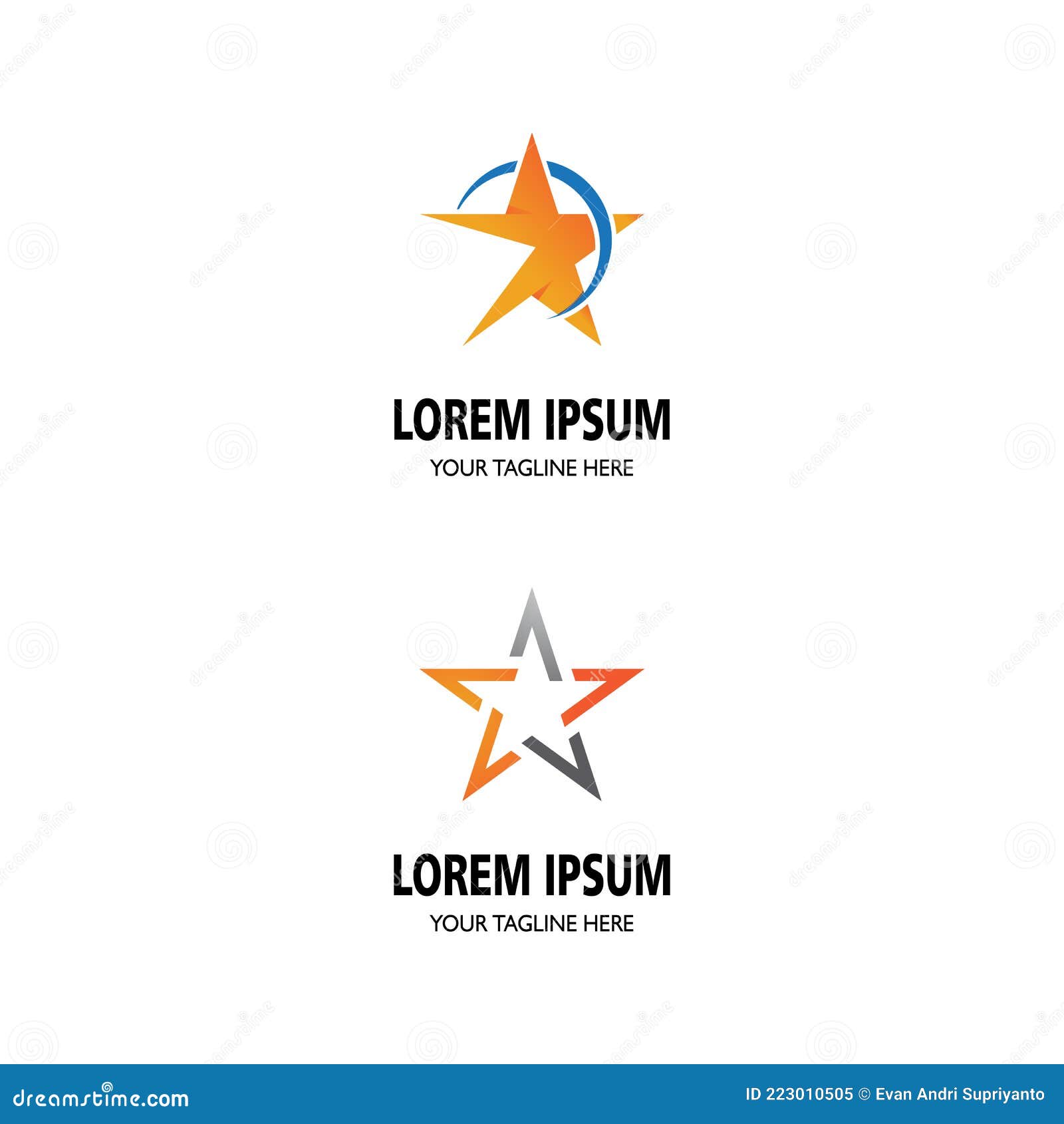 Star Logo Design / Emblem Logo Design Inspiration Stock Vector ...