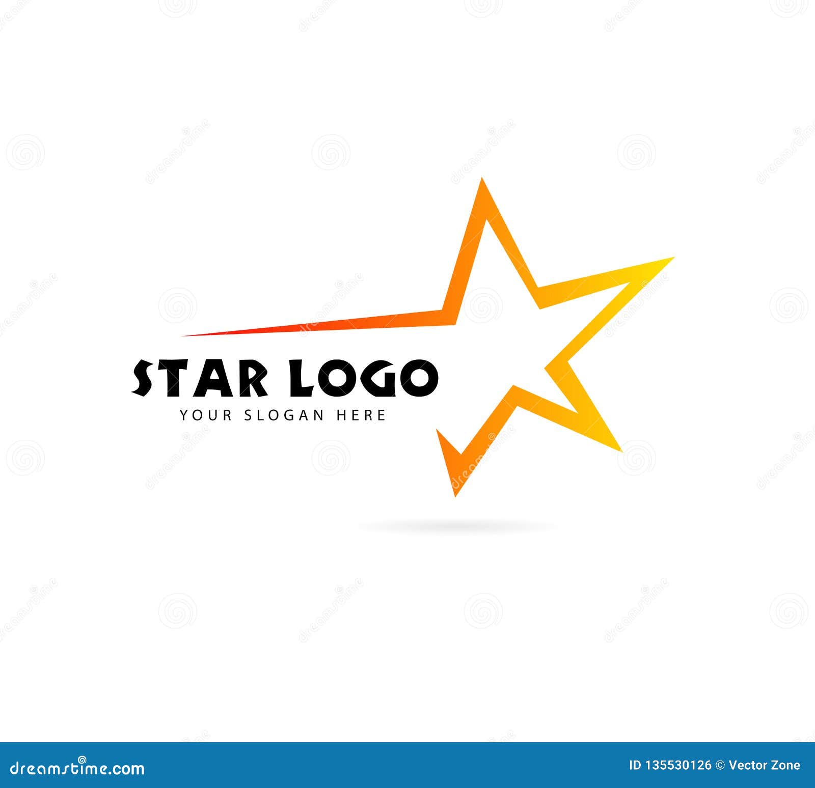 Star Logo Design Stock. Star Icon in Gradient Style with Text Stock ...