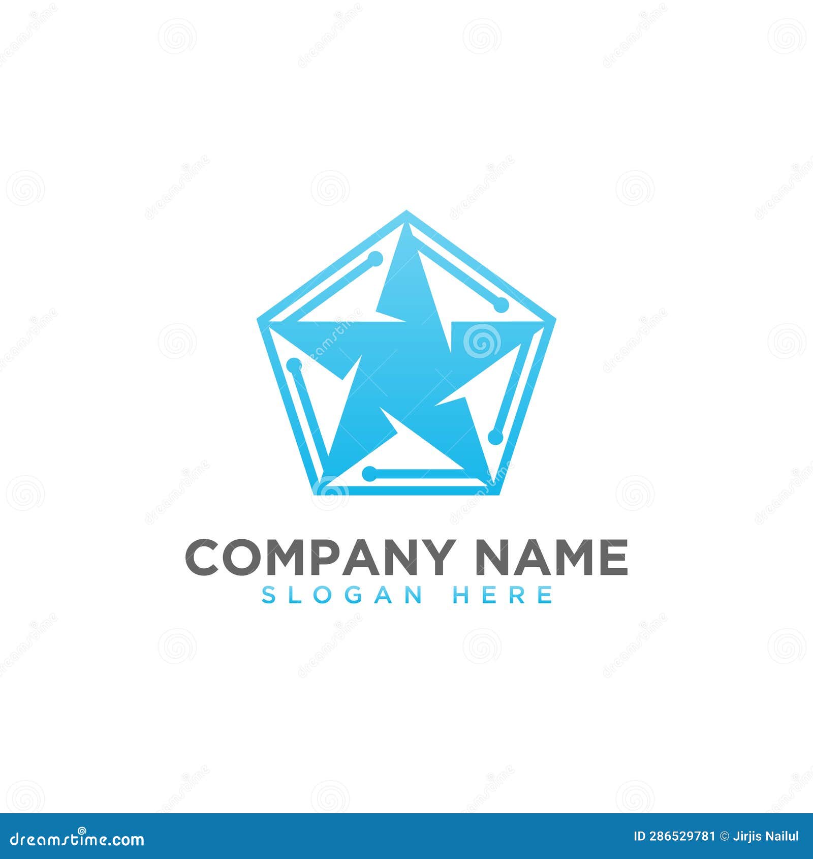 Star Logo Design Symbol for Technology Company Stock Illustration ...