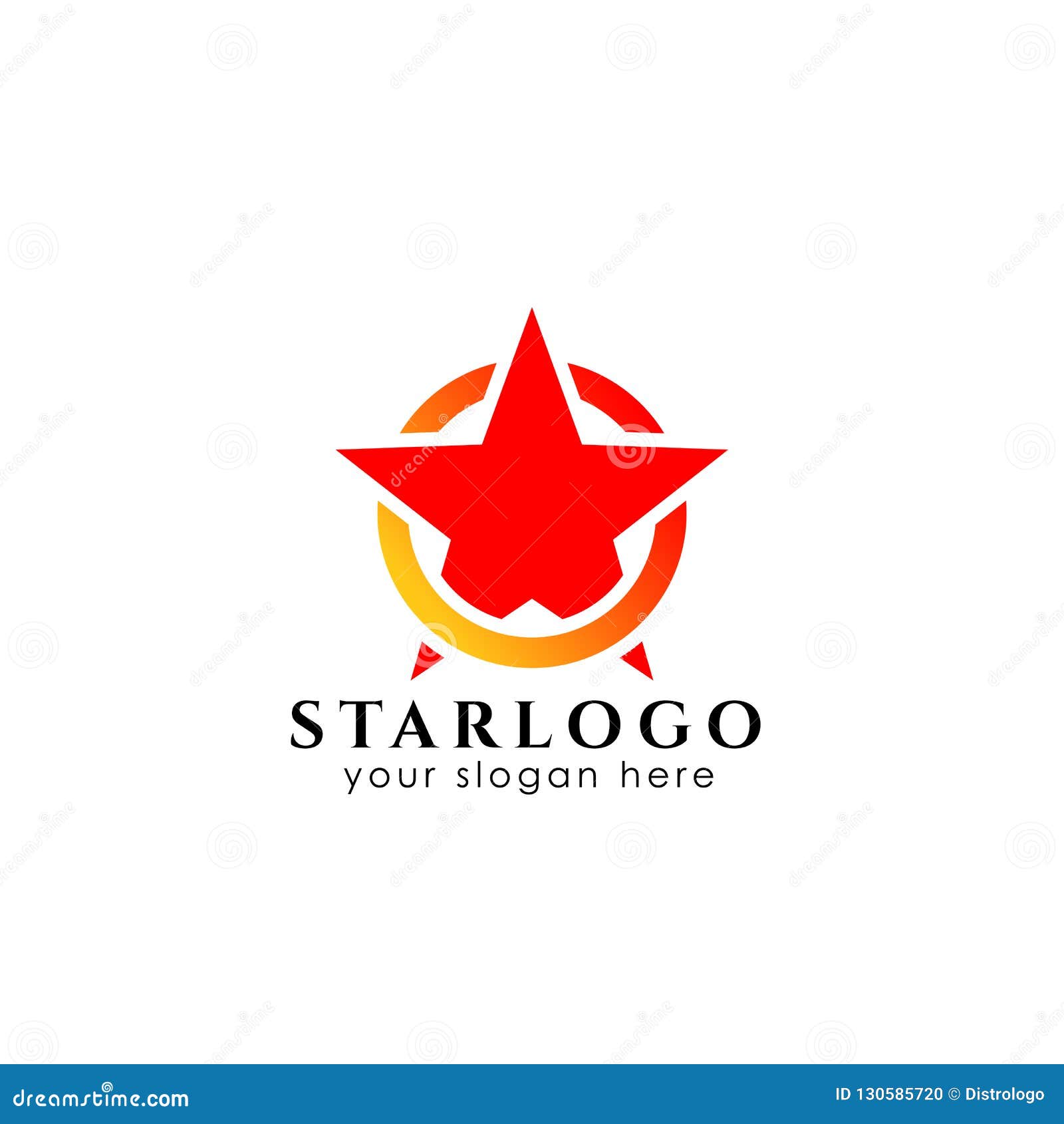 Star Logo Design Template. Star Vector Icon with Circle Around in the ...
