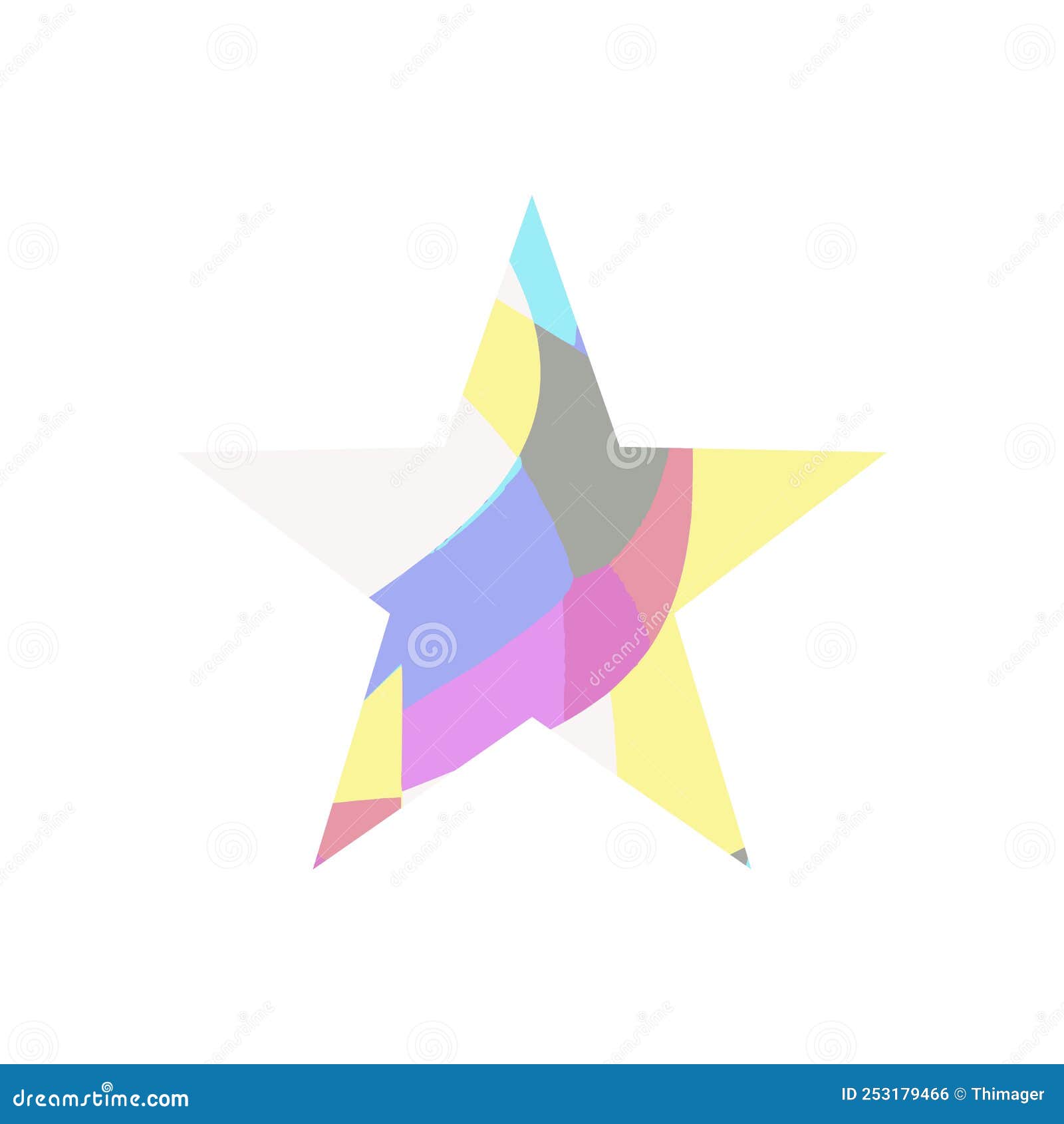 Colorful star symbol stock illustration. Illustration of cool - 253179466