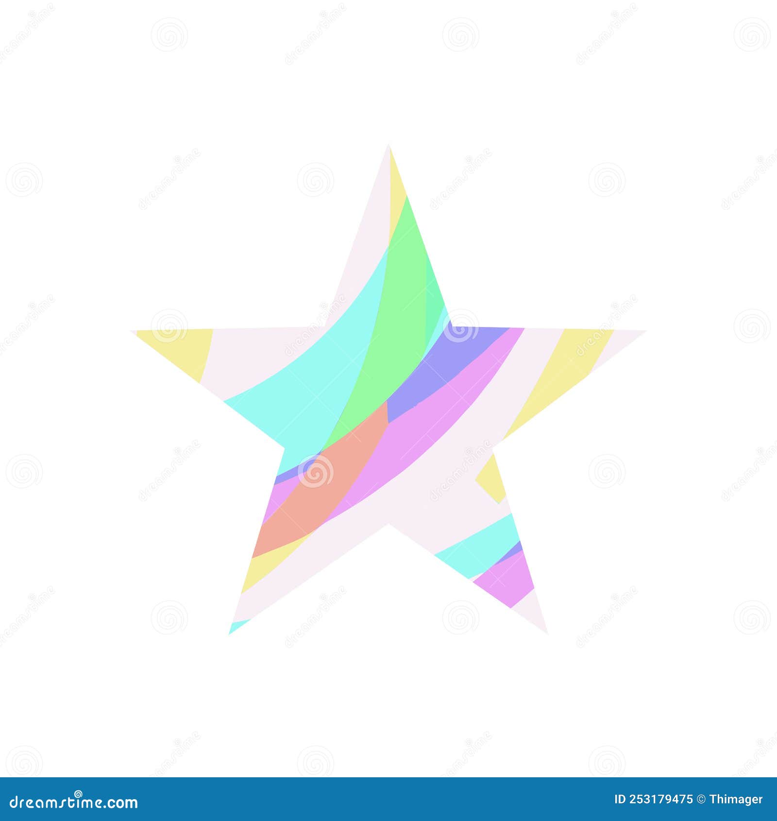 Colorful star symbol stock illustration. Illustration of color - 253179475