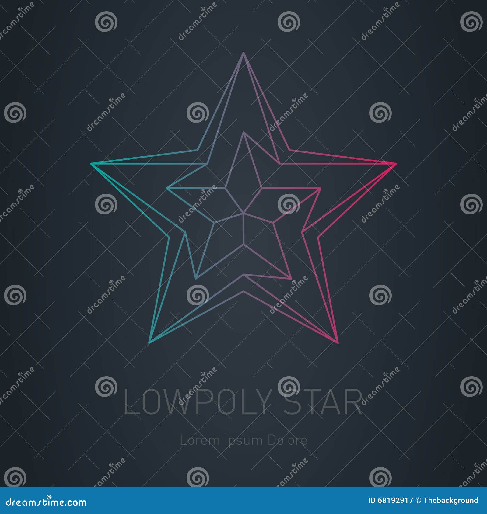 Vector Lowpoly Nasal Infection Warning Icon With Rainbow Gradient ...