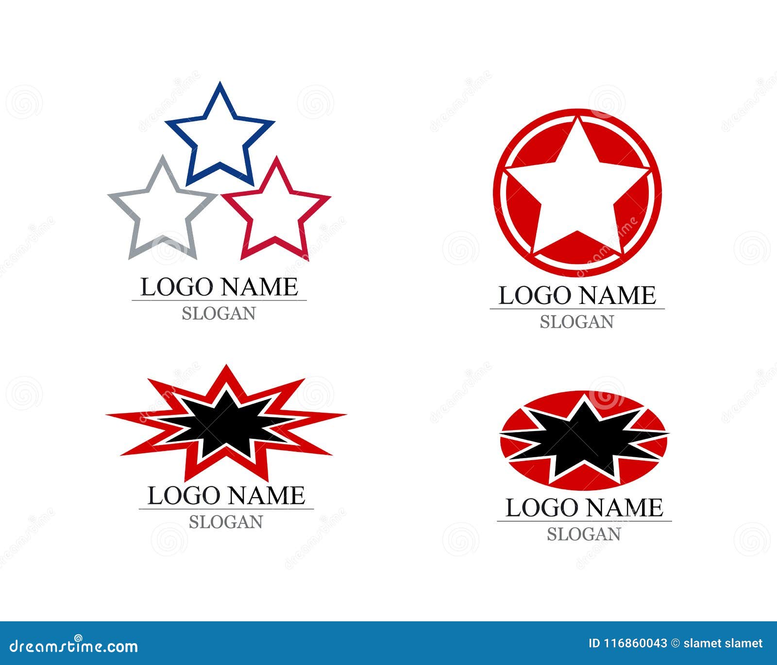 Star Logo Template stock vector. Illustration of elegant - 116860043