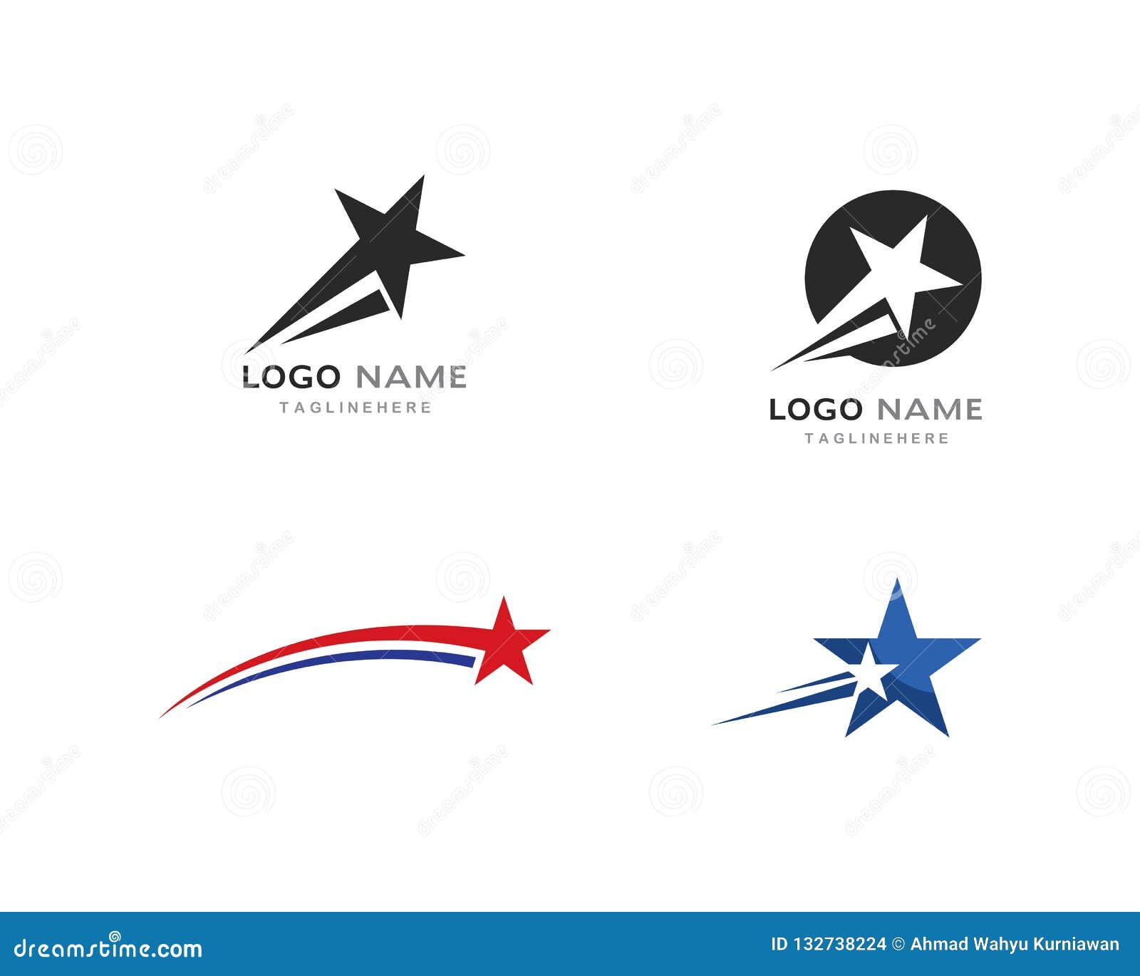 Star Logo Template stock vector. Illustration of company - 132738224
