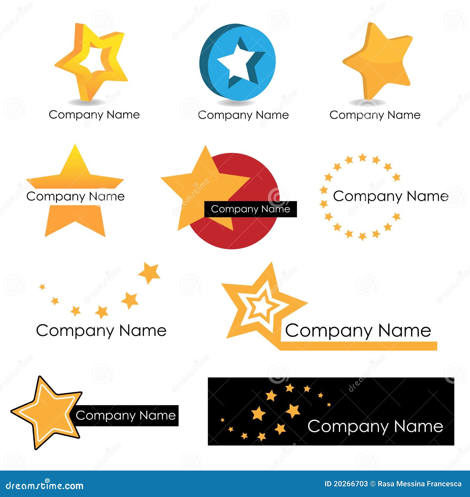 Star logos stock vector. Illustration of golden, business - 20266703