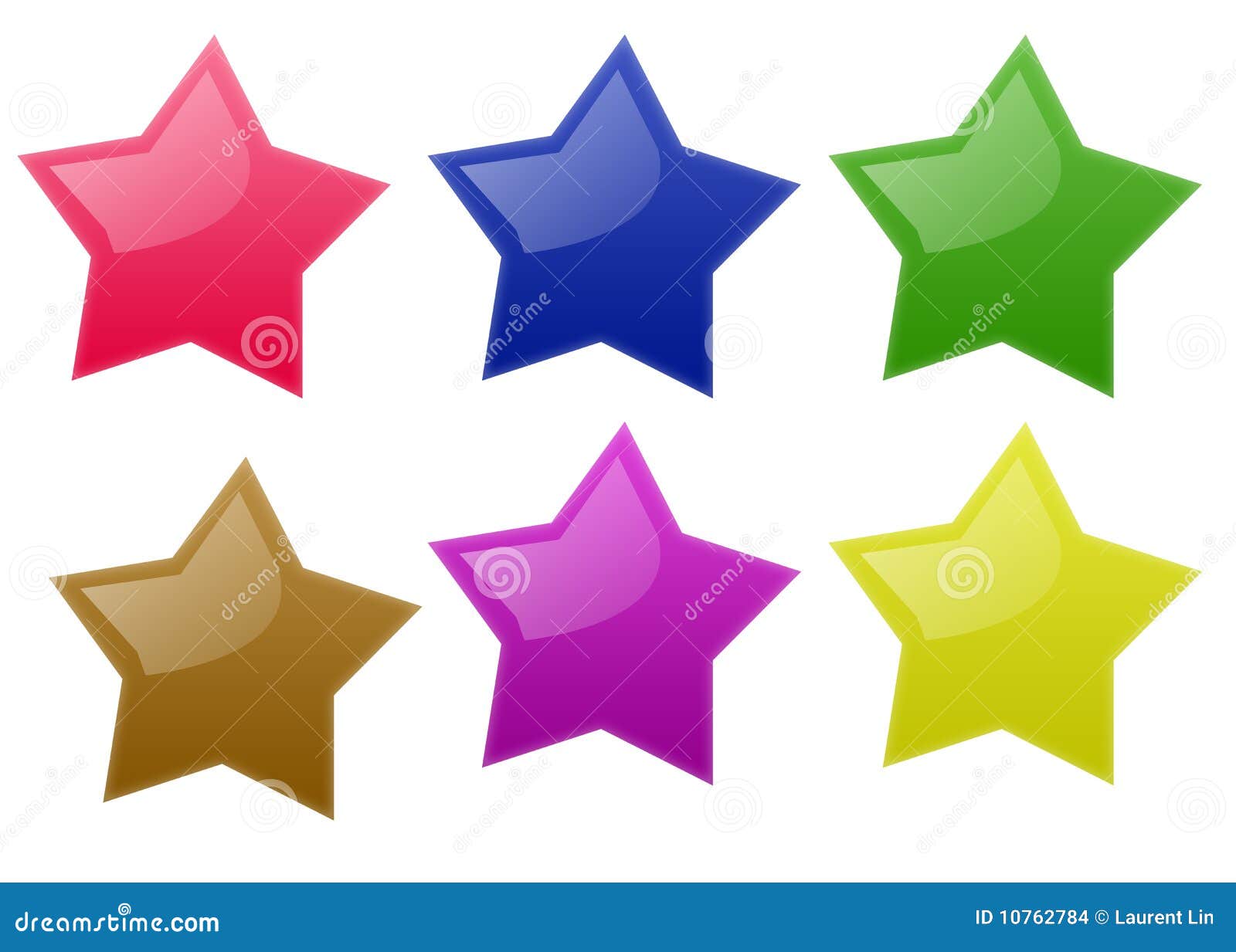 Star los botones stock de ilustración. Ilustración de resplandor - 10762784