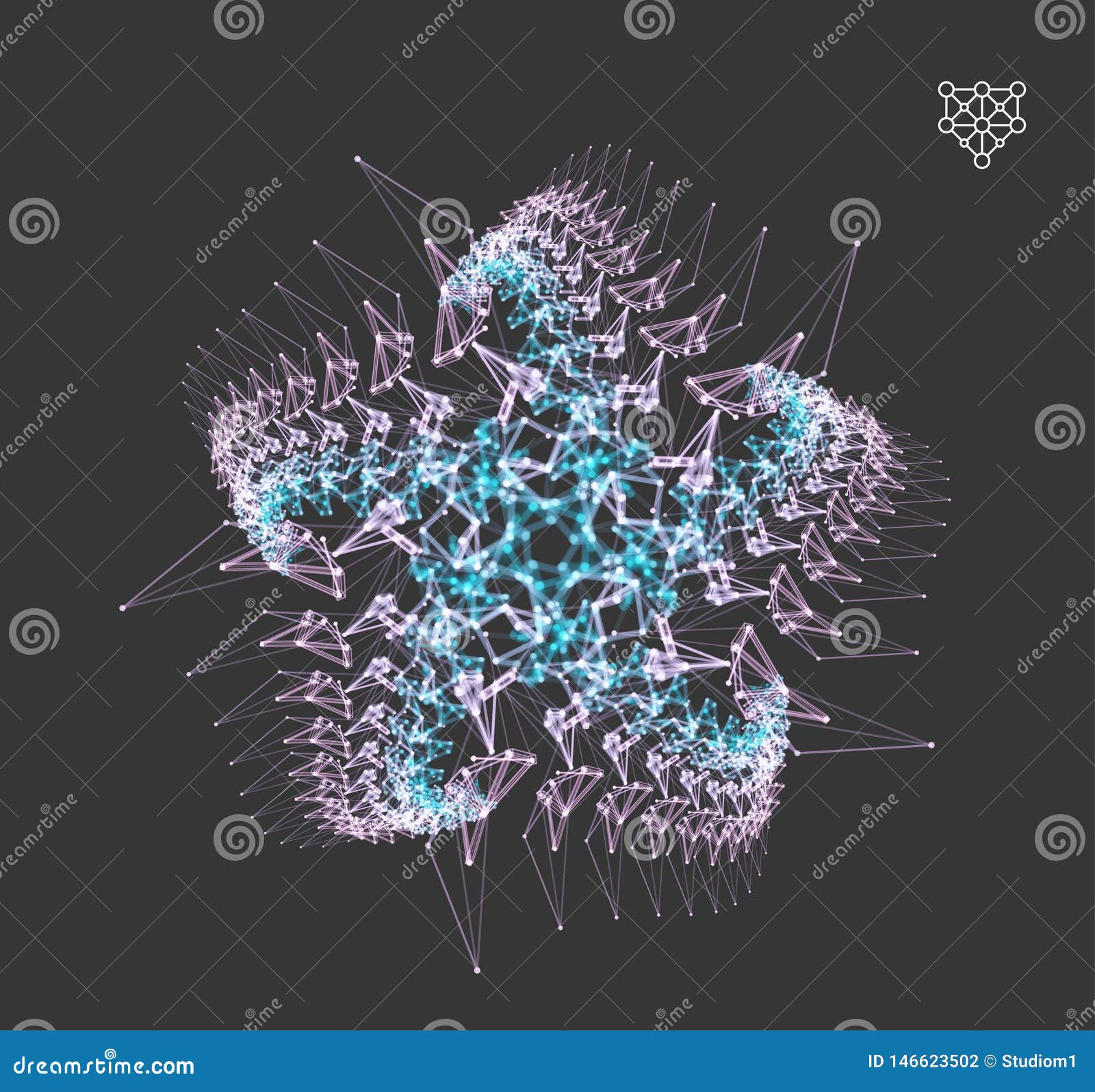 Star. Low-poly Element for Design. Grid Structure Stock Vector ...