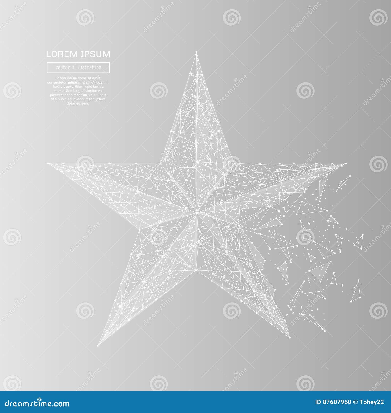 Star low poly white stock vector. Illustration of future - 87607960
