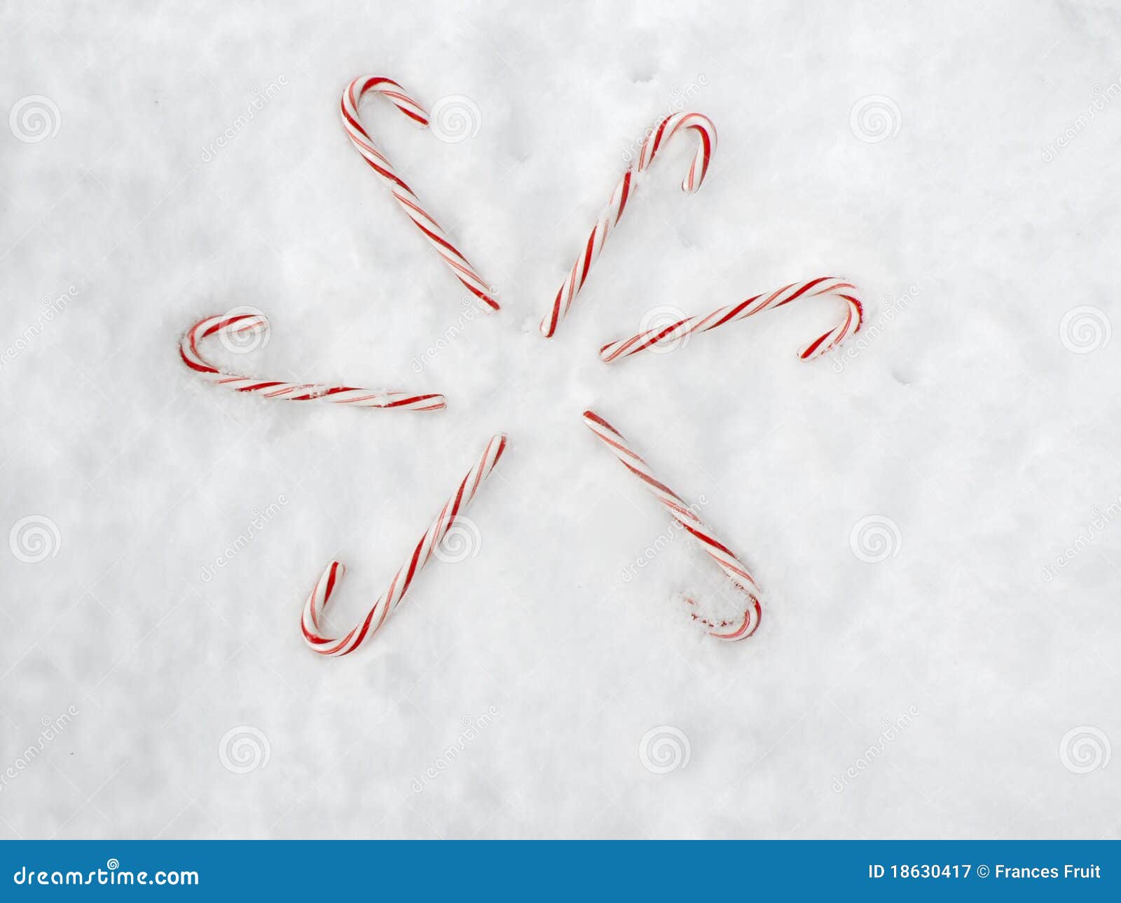 Star Made of Candy Canes in Snow Stock Image - Image of snow, stripe ...