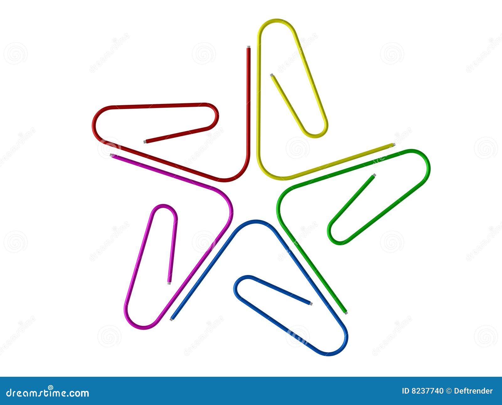 Star made of paper clips stock illustration. Illustration of star - 8237740