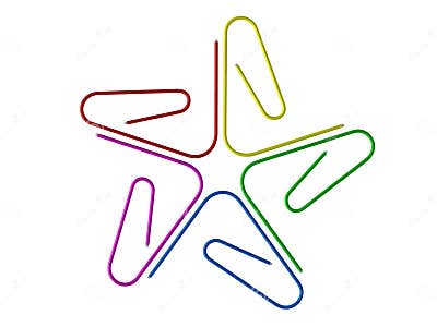 Star made of paper clips stock illustration. Illustration of star - 8237740