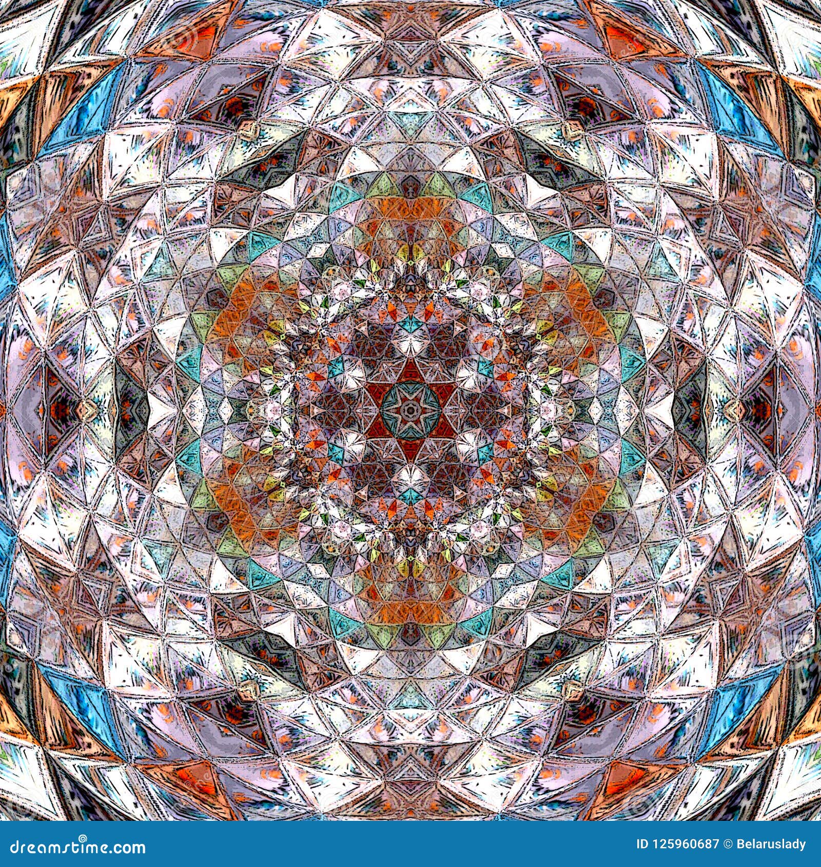 Star Mandala in Triangles Tile Stock Illustration - Illustration of ...