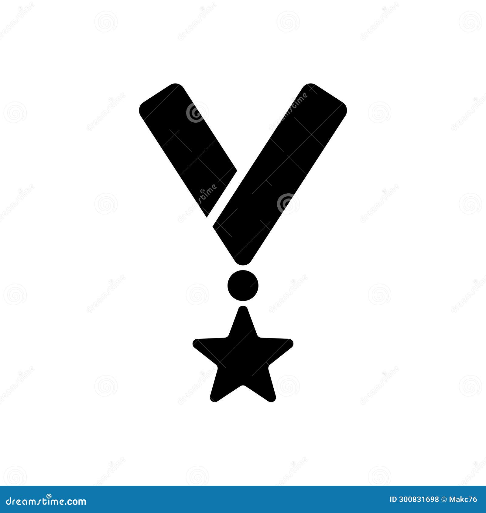Star Medal Icon. Winner Medal with Star Stock Vector - Illustration of ...
