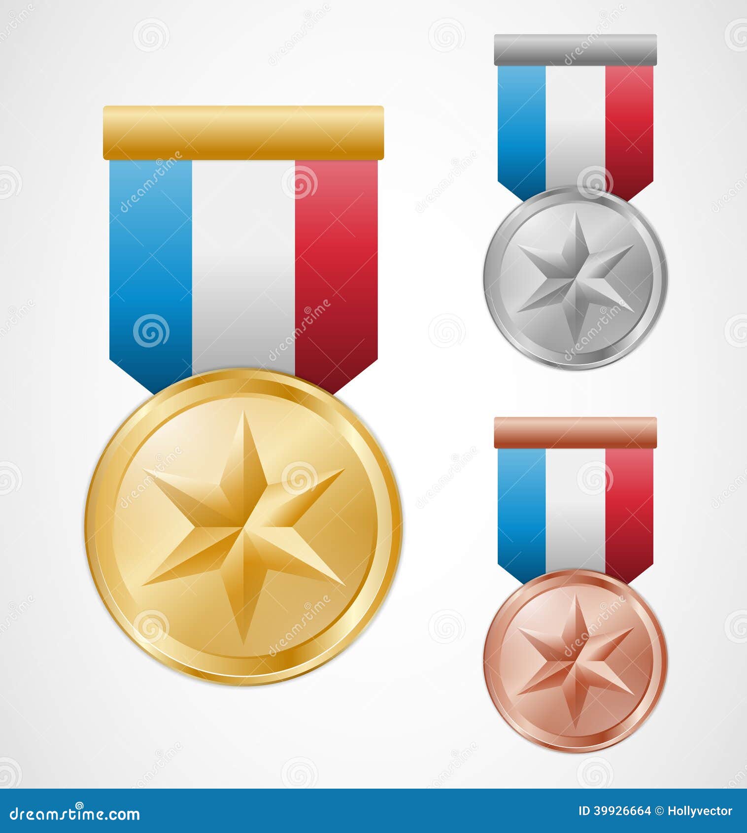 Star medals stock vector. Illustration of ribbon, badge - 39926664