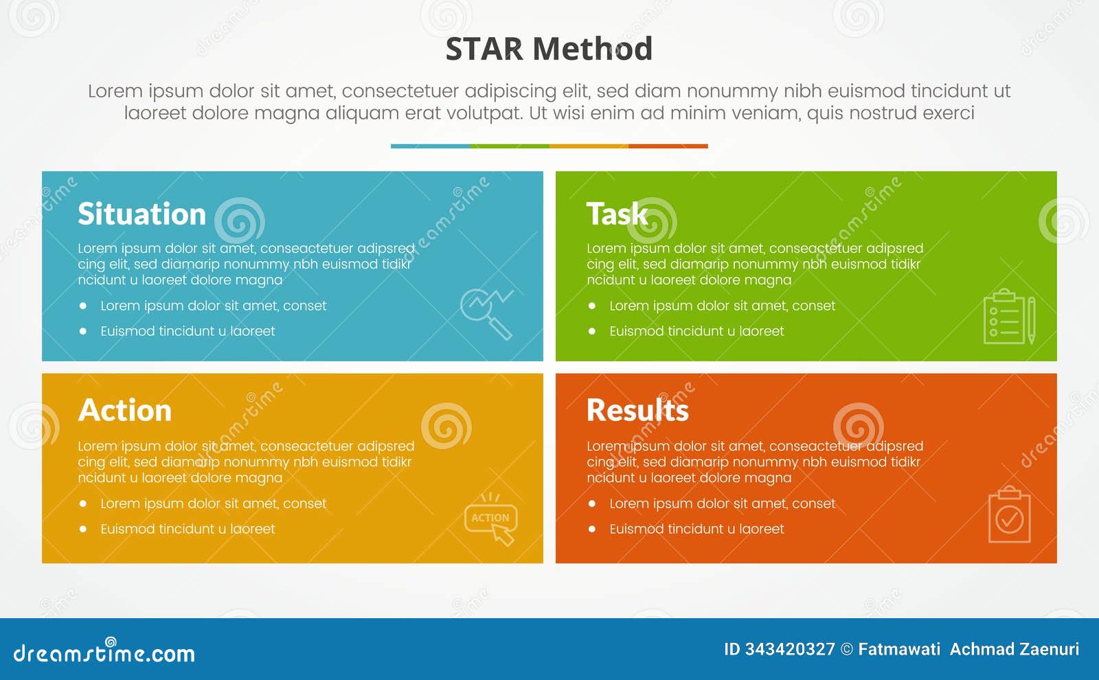 STAR Method Infographic Concept for Slide Presentation with Big ...