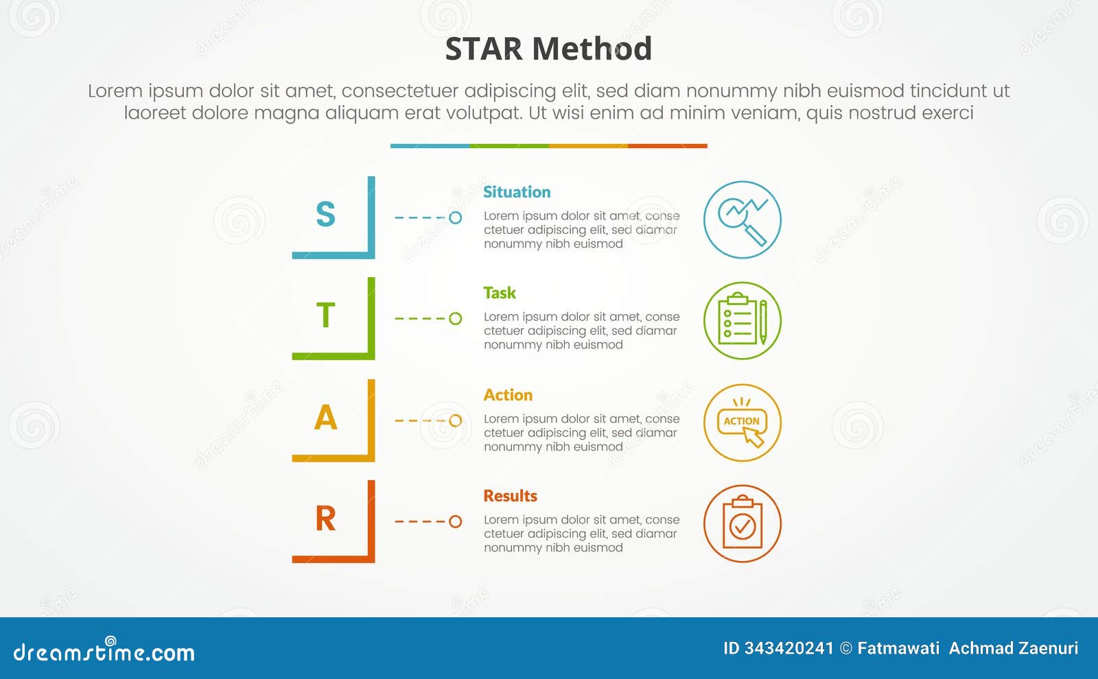 STAR Method Infographic Concept for Slide Presentation with Modified ...