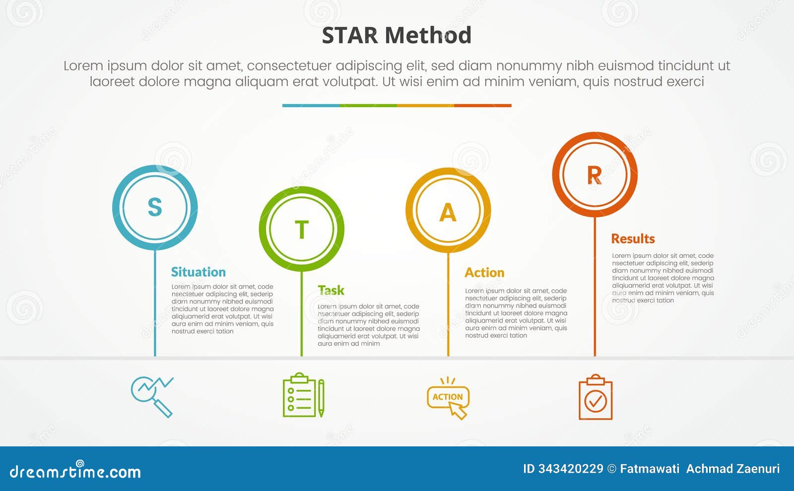 STAR Method Infographic Concept for Slide Presentation with Outline ...