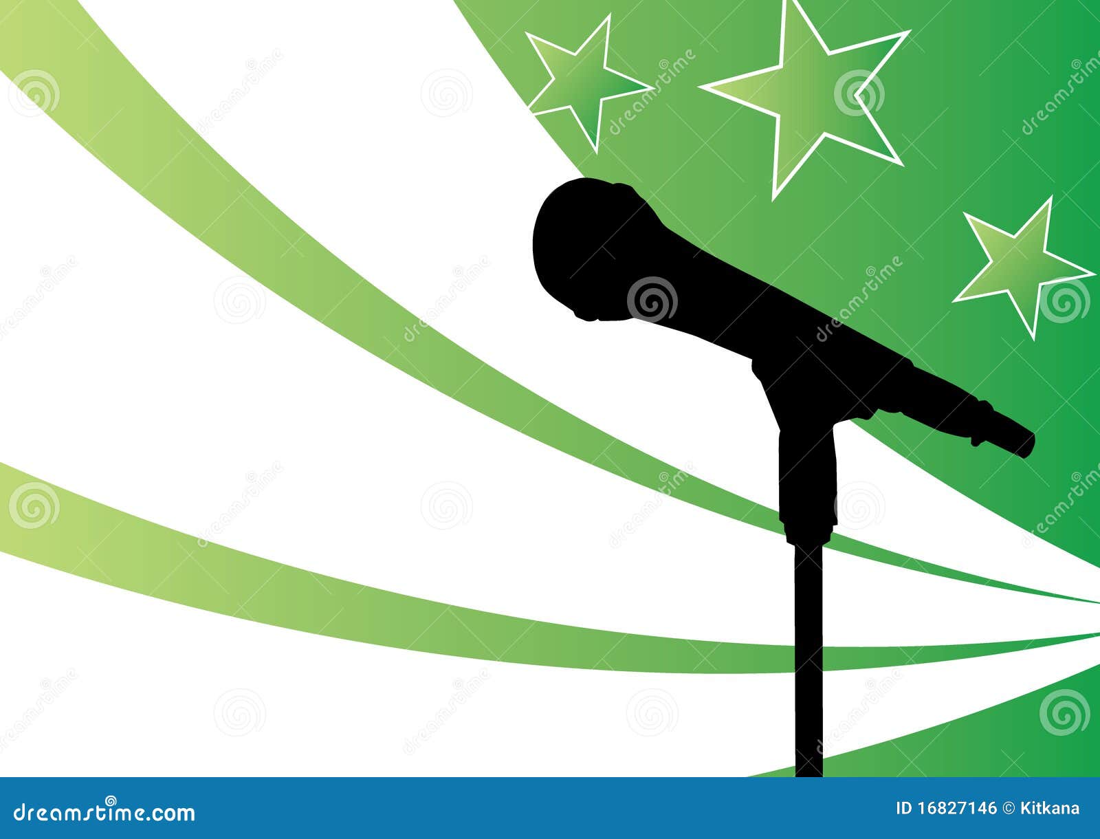 Star on the mic stock illustration. Illustration of draw - 16827146