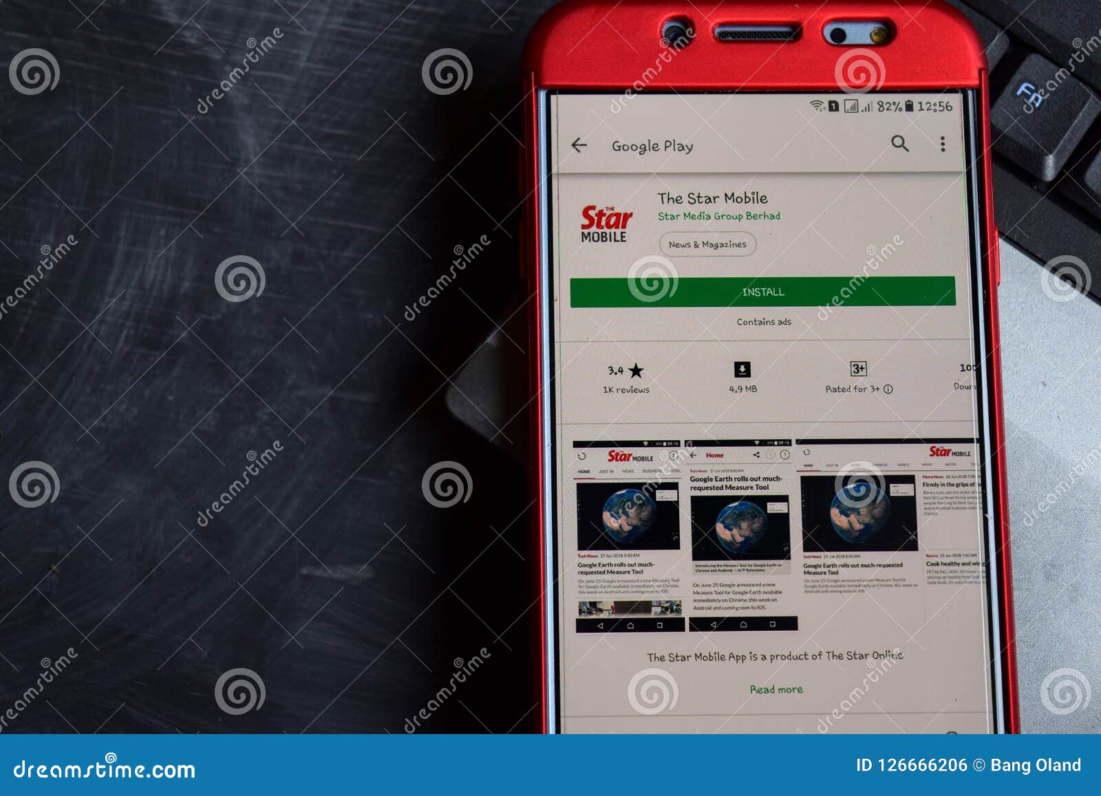 The Star Mobile Dev App on Smartphone Screen. Editorial Photo - Image ...