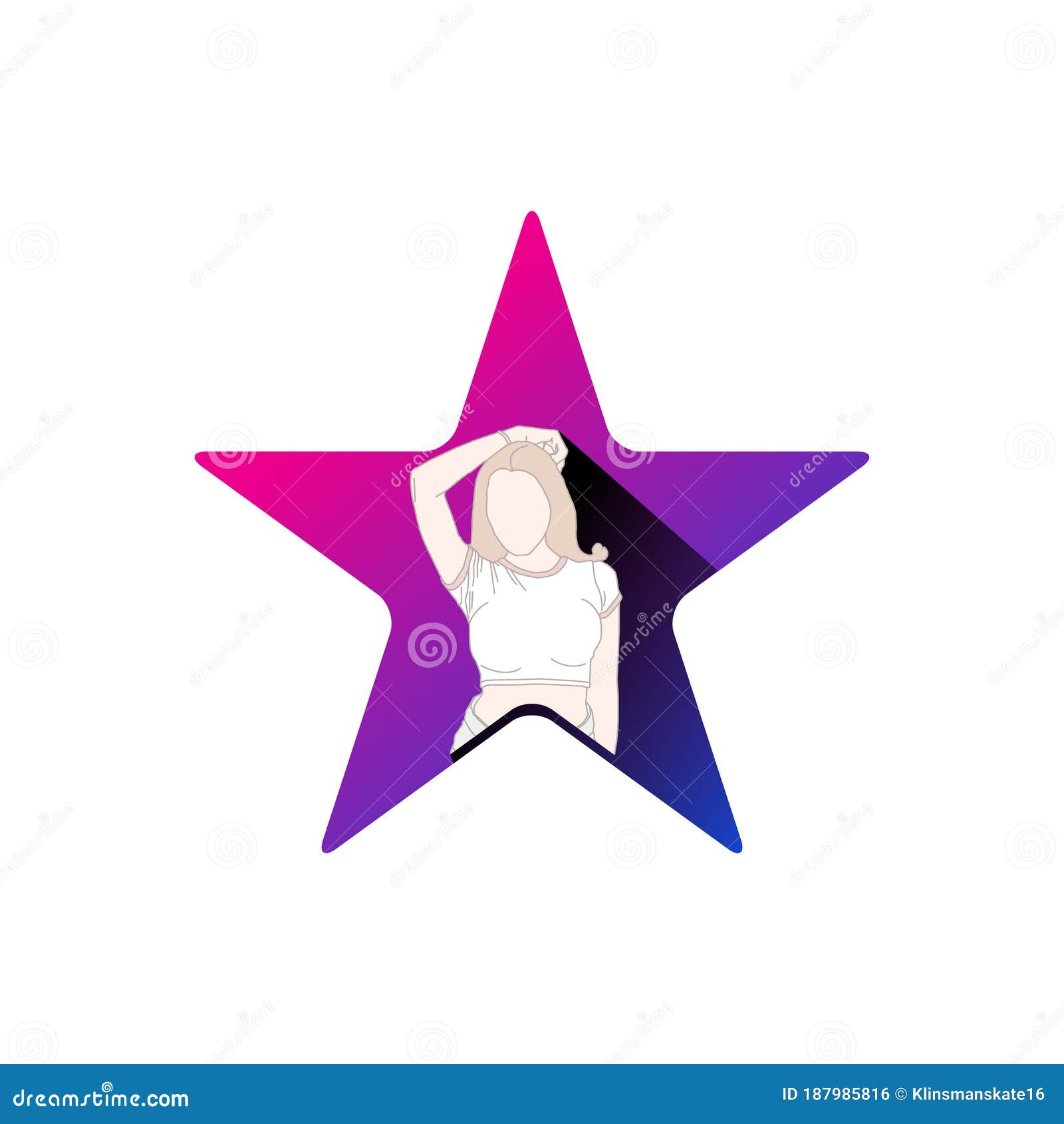 Star Model Logo Design Template Vector Stock Illustration ...