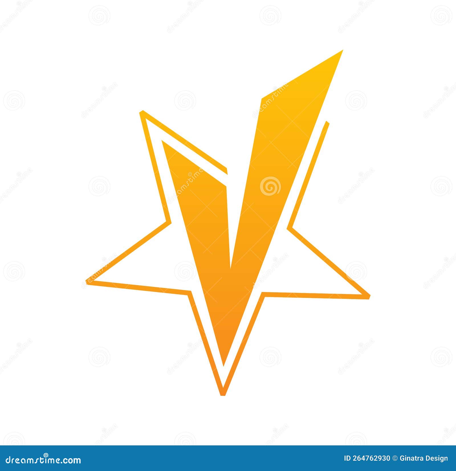 Star Monogram Logo Initial Letter V Stock Vector - Illustration of ...