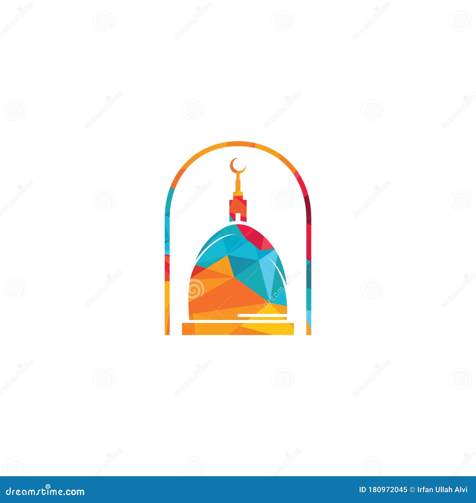 Star Mosque Tower Logo Design. Stock Vector - Illustration of icon ...