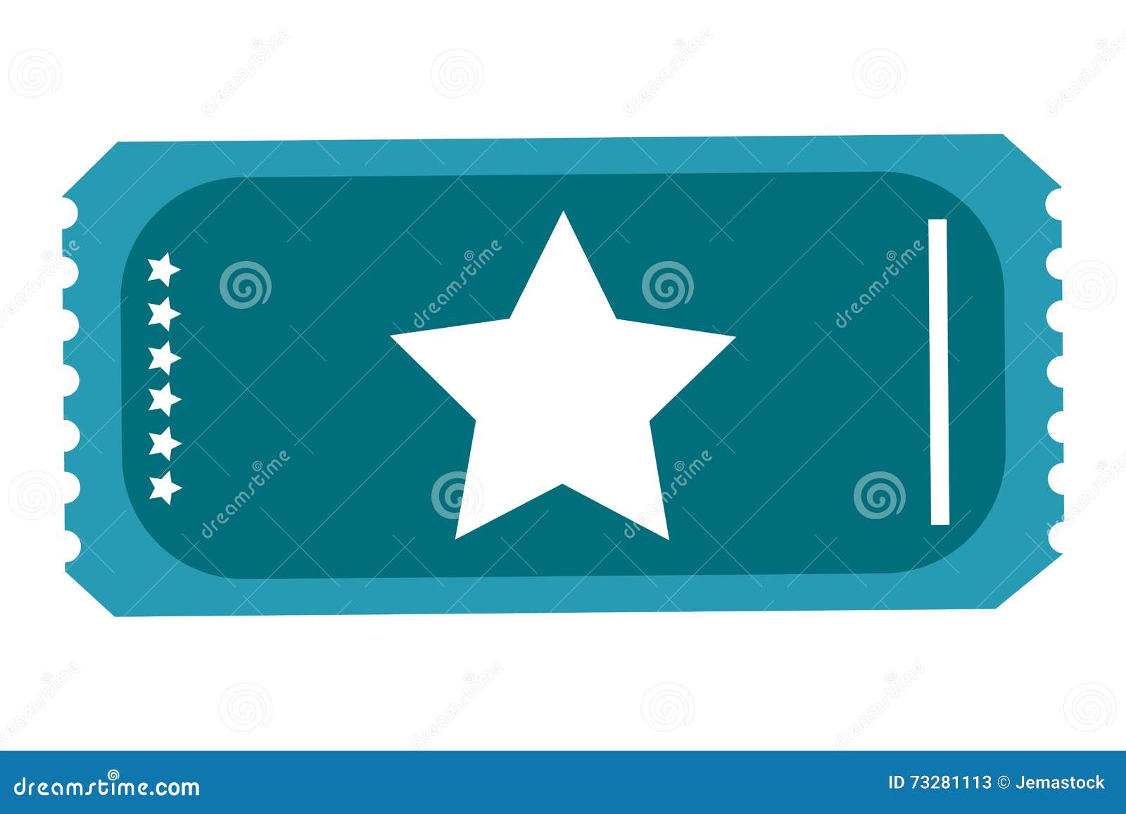 Star Movie Ticket , Illustration Stock Illustration - Illustration of ...