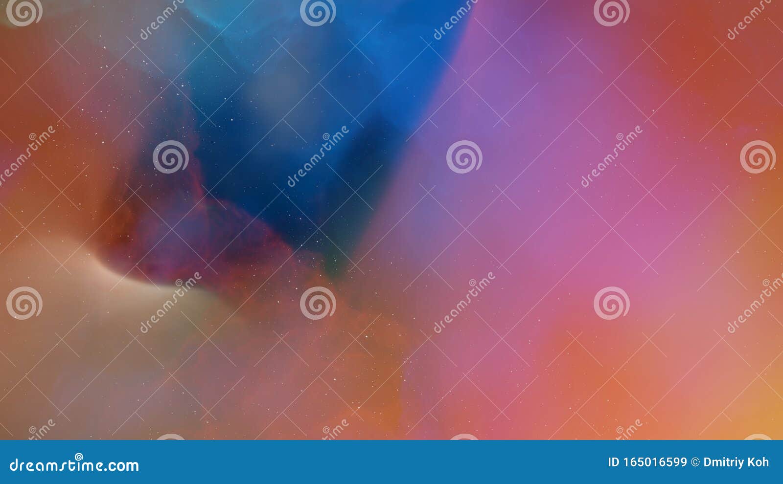 High Resolution Star Nebula Generated in a 3D Simulator Stock ...