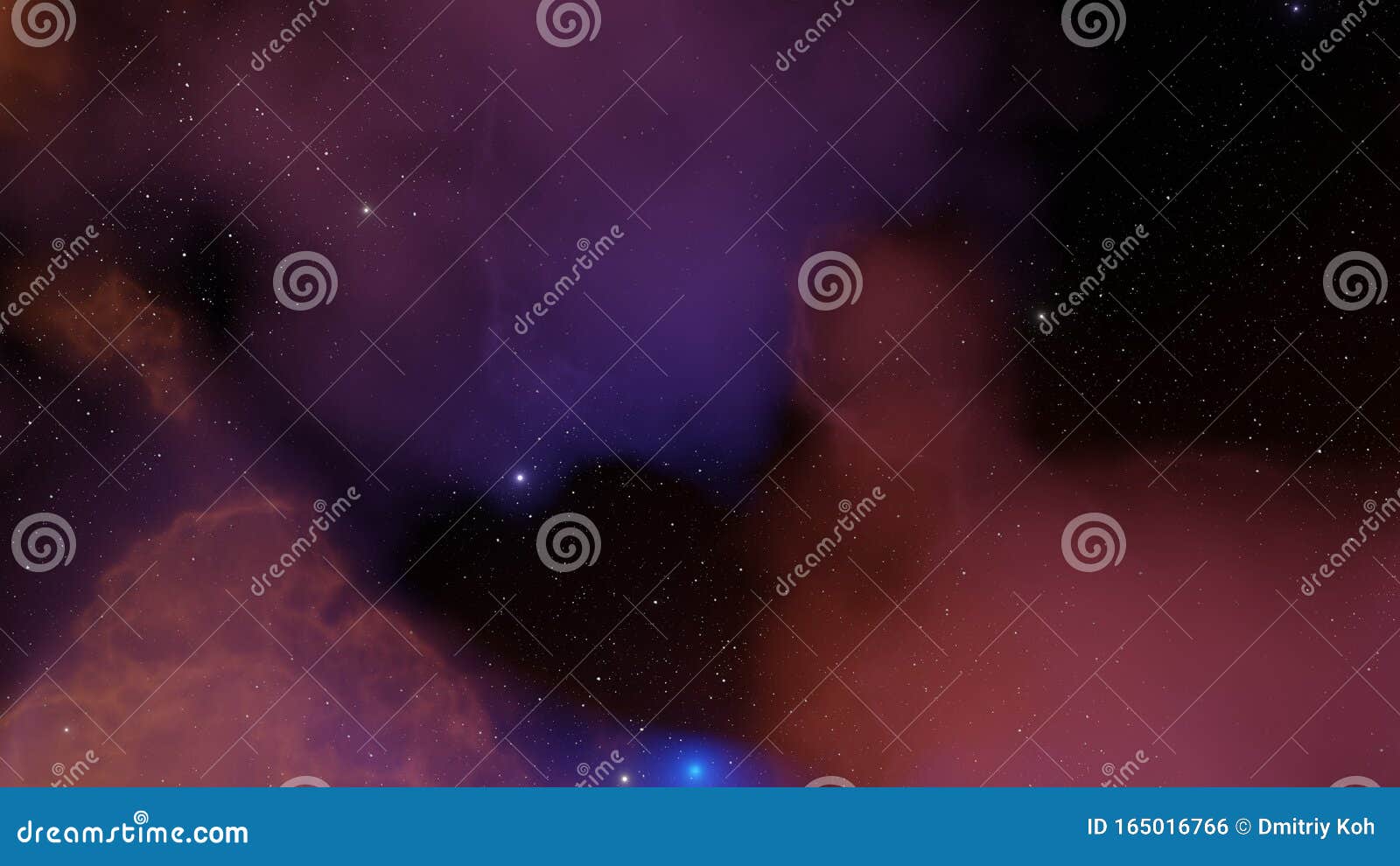 High Resolution Star Nebula Generated in a 3D Simulator Stock ...