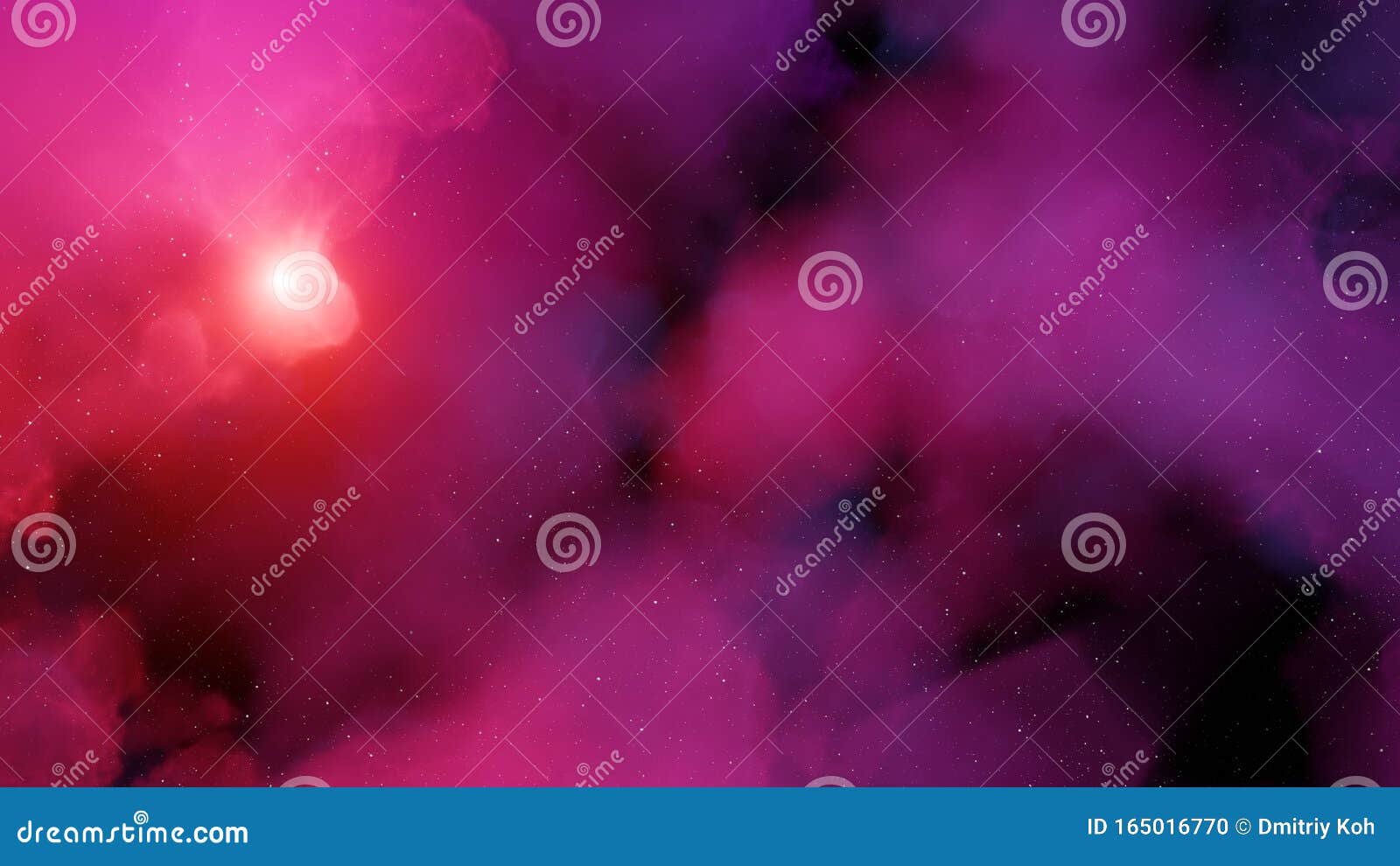 High Resolution Star Nebula Generated in a 3D Simulator Stock ...