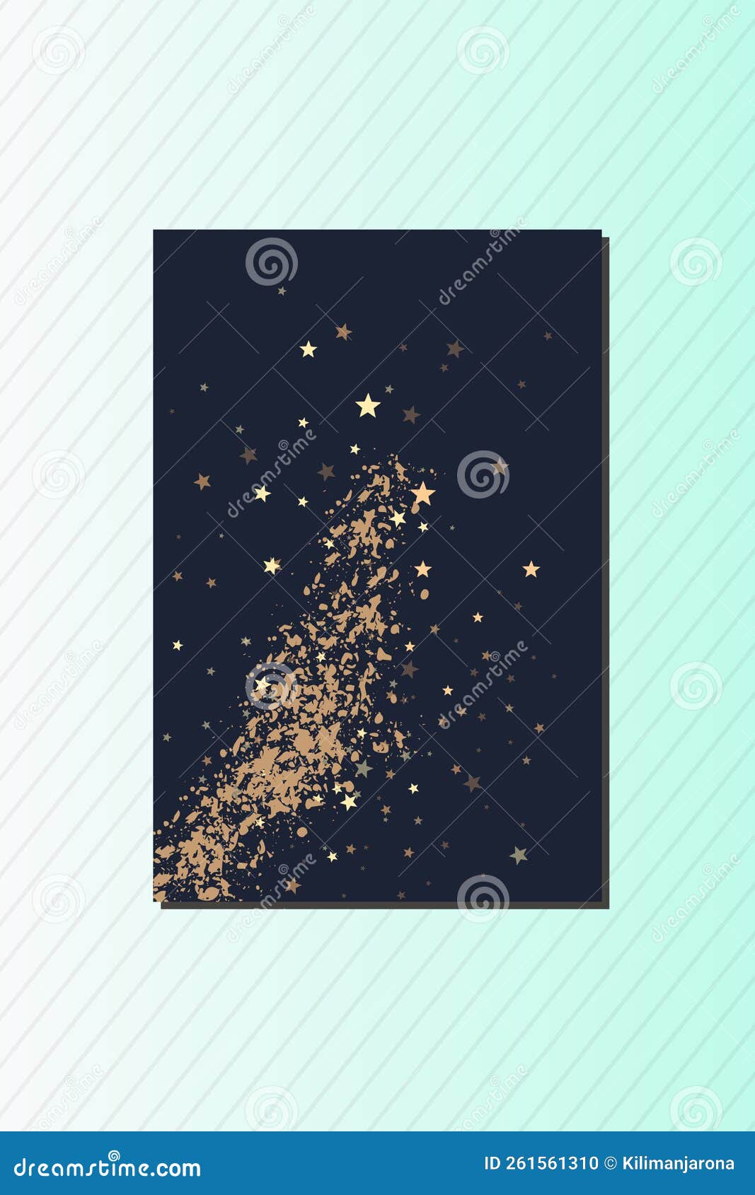 Star Night Sky Galaxy Abstract Card Design Style Background. Stock ...