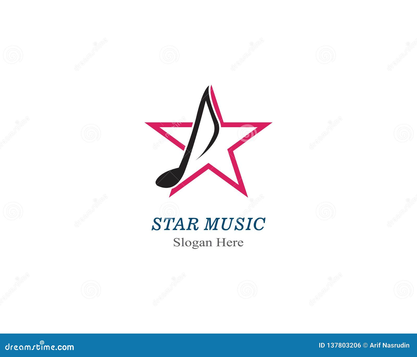 Star Note Music Logo and Icon Design Stock Illustration - Illustration ...